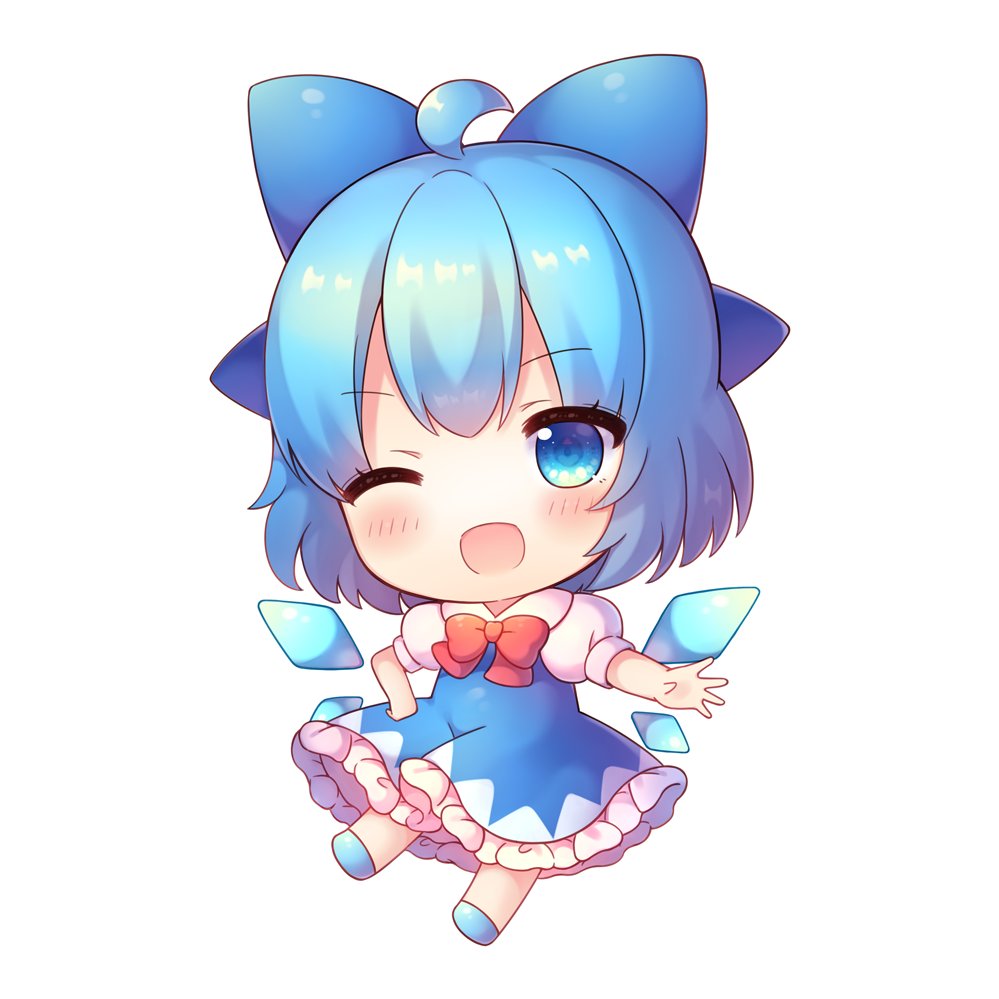 Safebooru - 1girl bangs blue bow blue dress blue eyes blue footwear blue hair blush bow bowtie ...