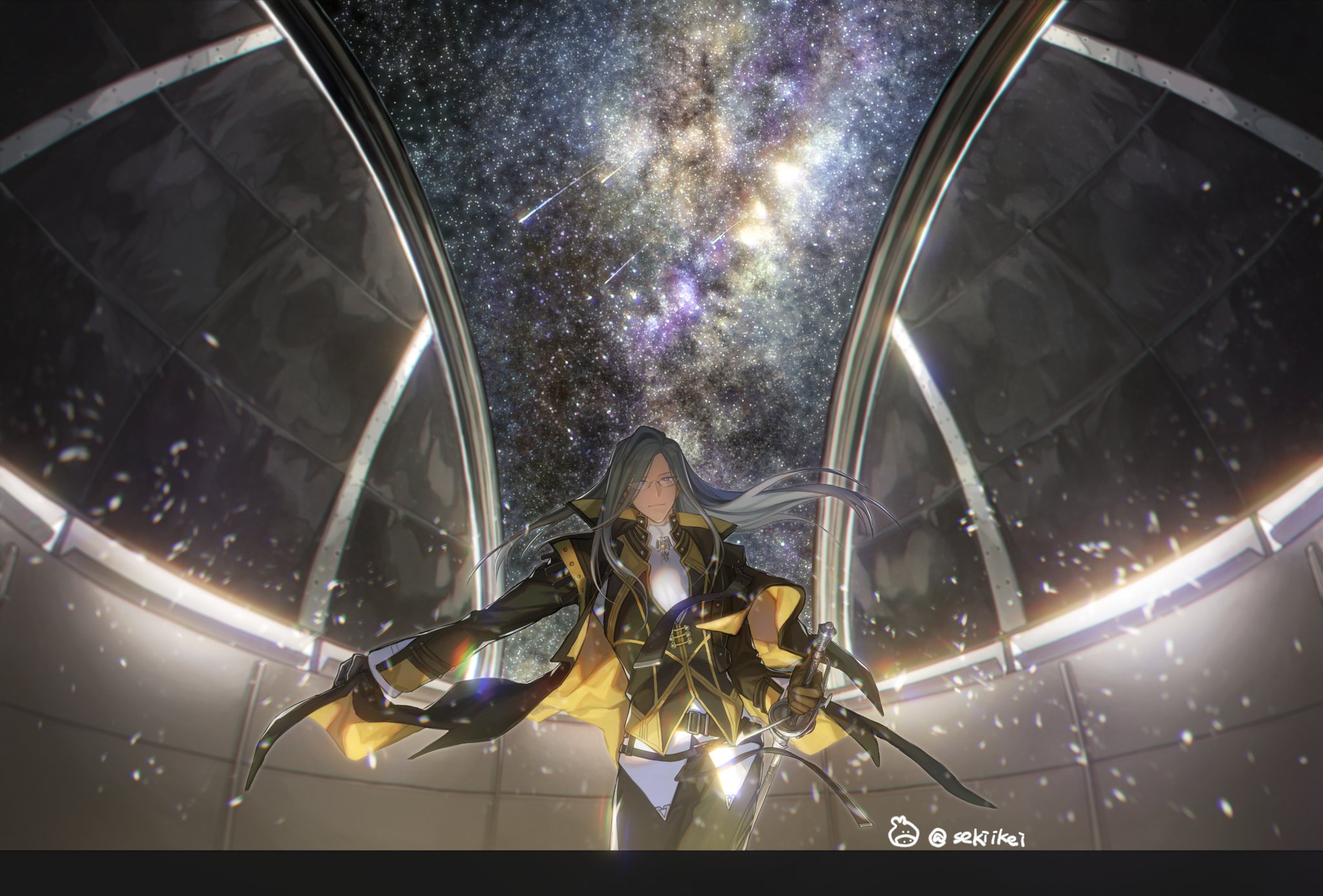 Safebooru - 1boy ascot bangs belt black coat black gloves black hair ...