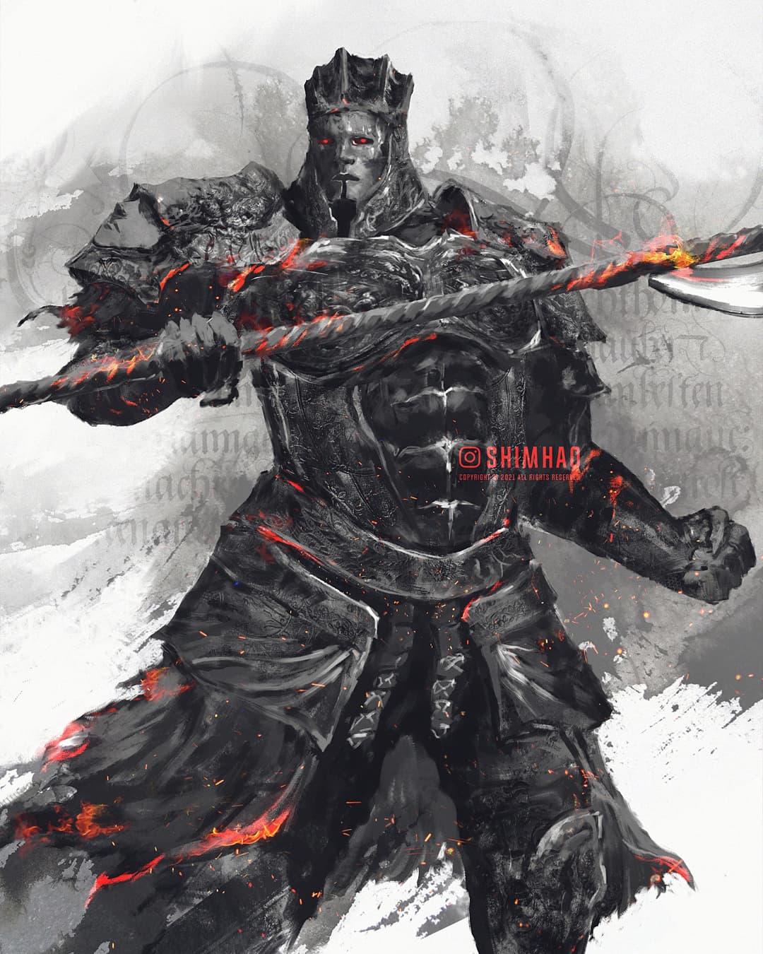 Safebooru - 1boy armor breastplate champion gundyr commentary dark ...