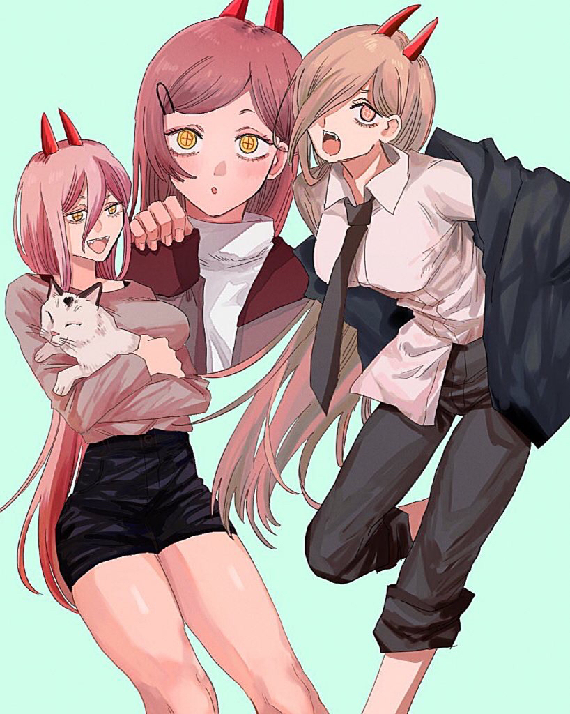 Safebooru - + + 1girl 4chi animal bangs black jacket black neckwear black pants black shorts ...