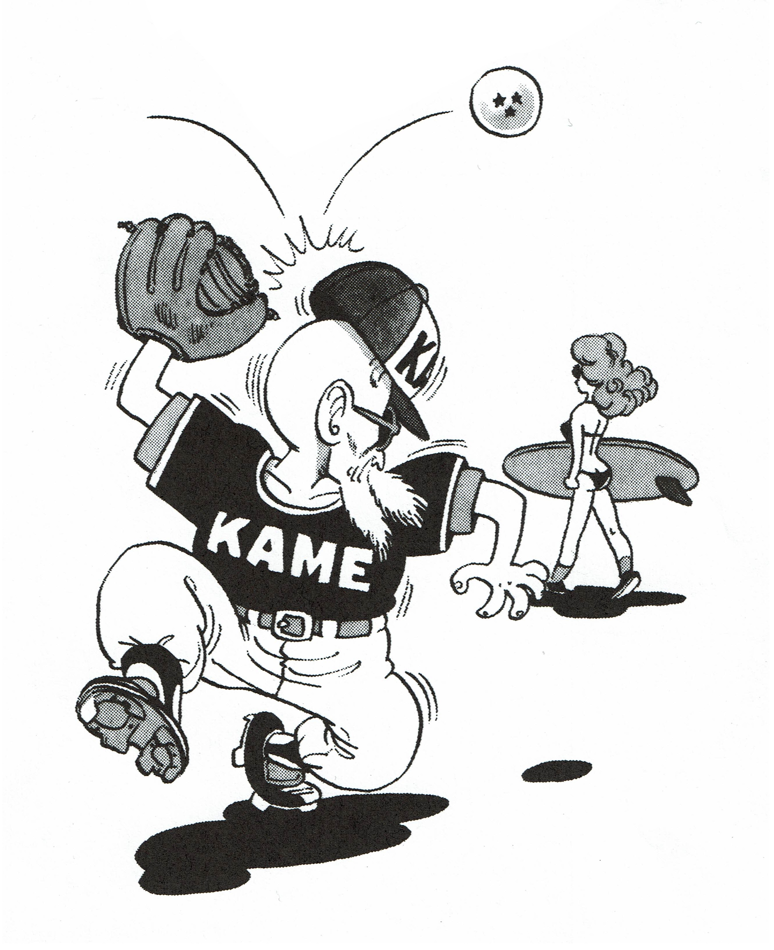 Safebooru - 1boy 1girl absurdres arm at side ass back bald baseball cap baseball mitt baseball ...