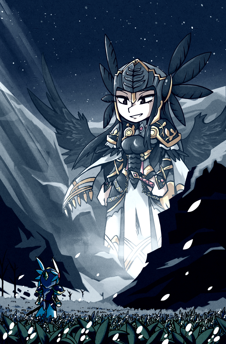 Safebooru - armor armored dress commission field flower flower field ...