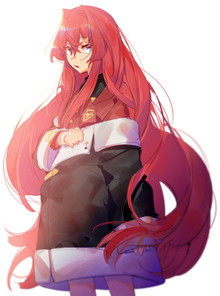 Safebooru - 1girl alternate hair length alternate hairstyle ange katrina black coat blue eyes ...