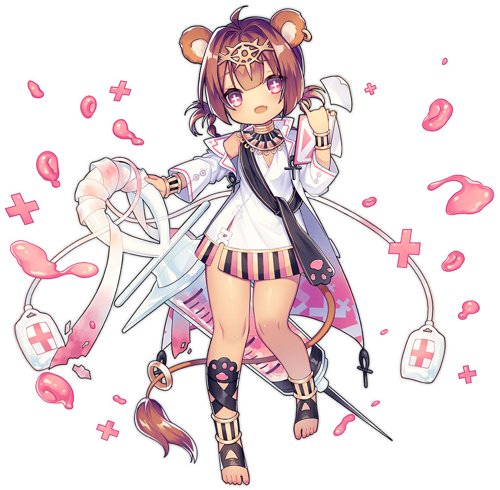 Safebooru - + + 1girl :d animal ears ankh ao jun ark order bangs barefoot black ribbon black ...