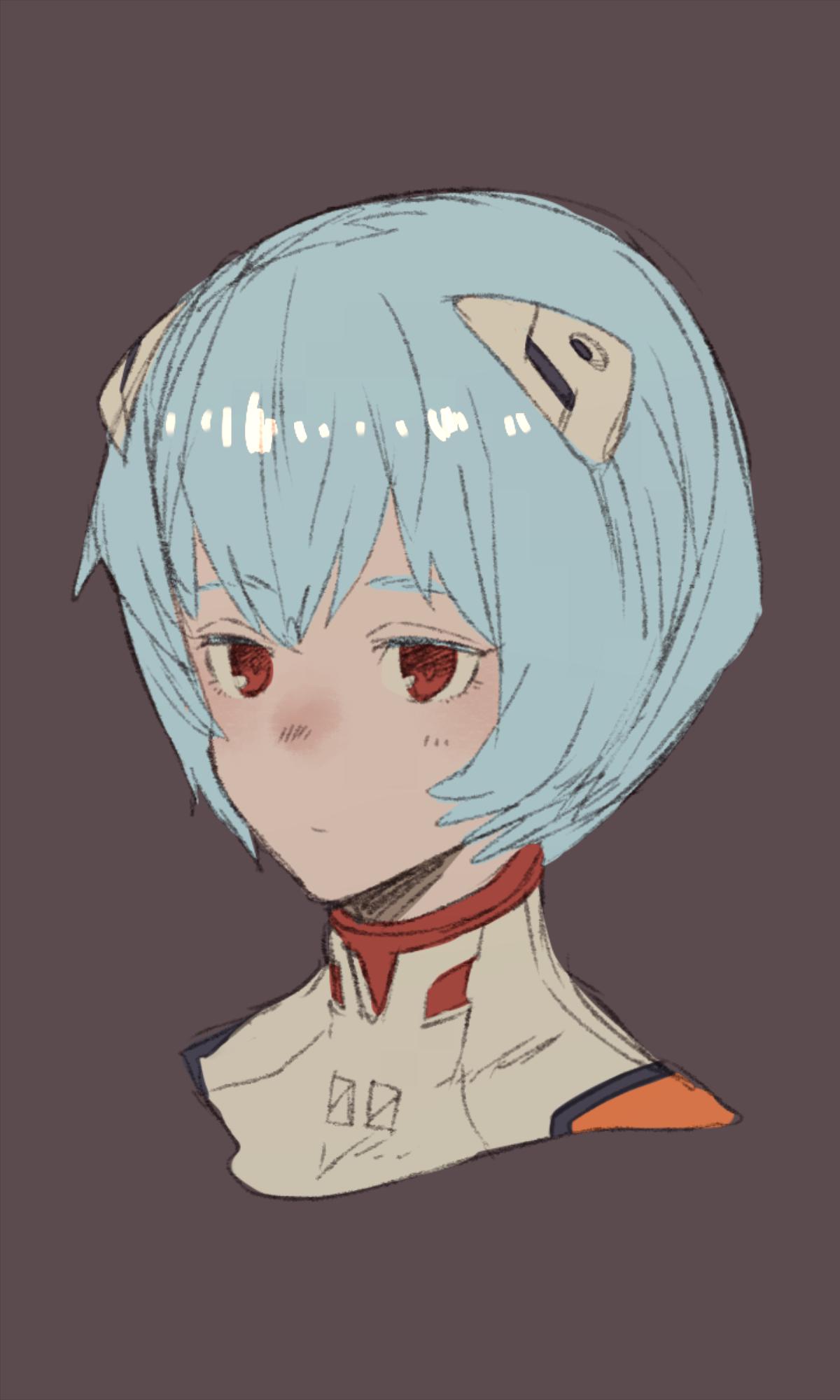 Safebooru - 1girl ayanami rei bangs blue hair bodysuit closed mouth collagen face hair ornament ...