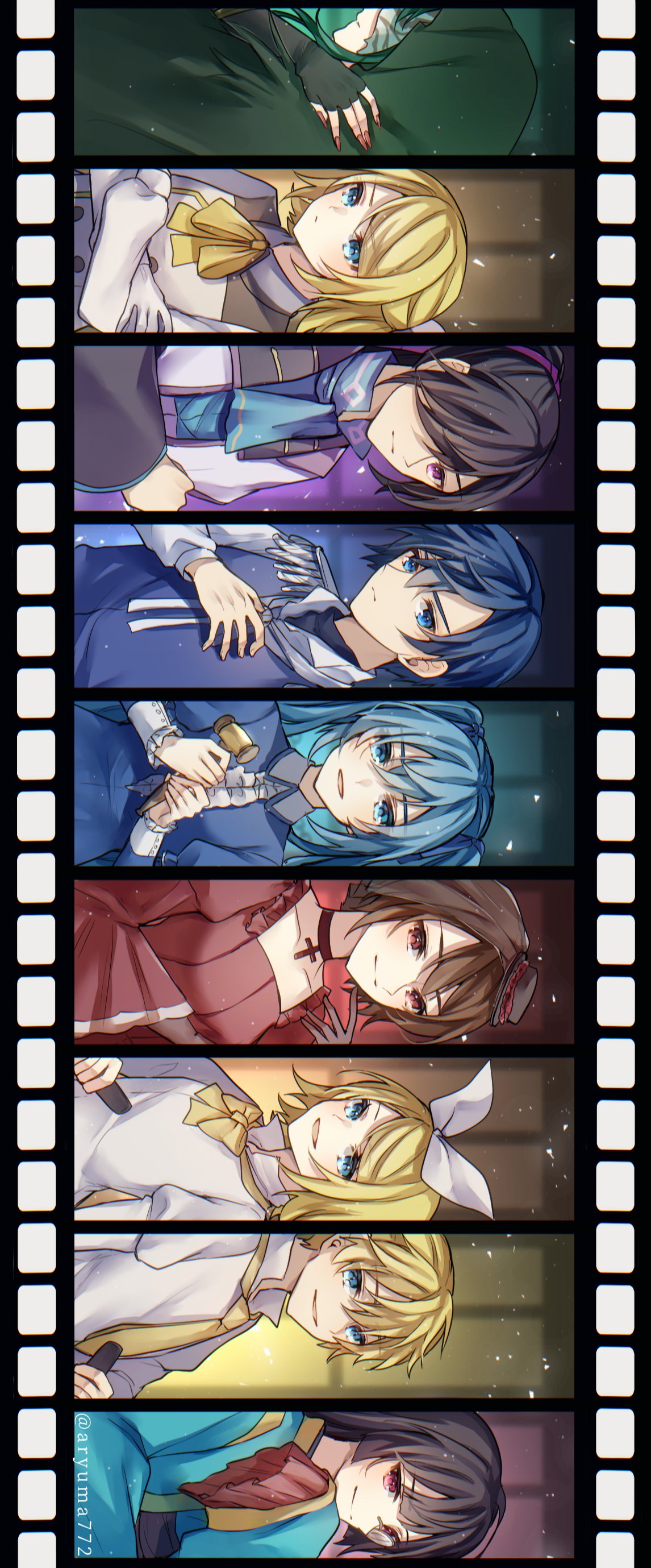 Safebooru - absurdres adam moonlit alternate hair color aqua eyes aqua ...