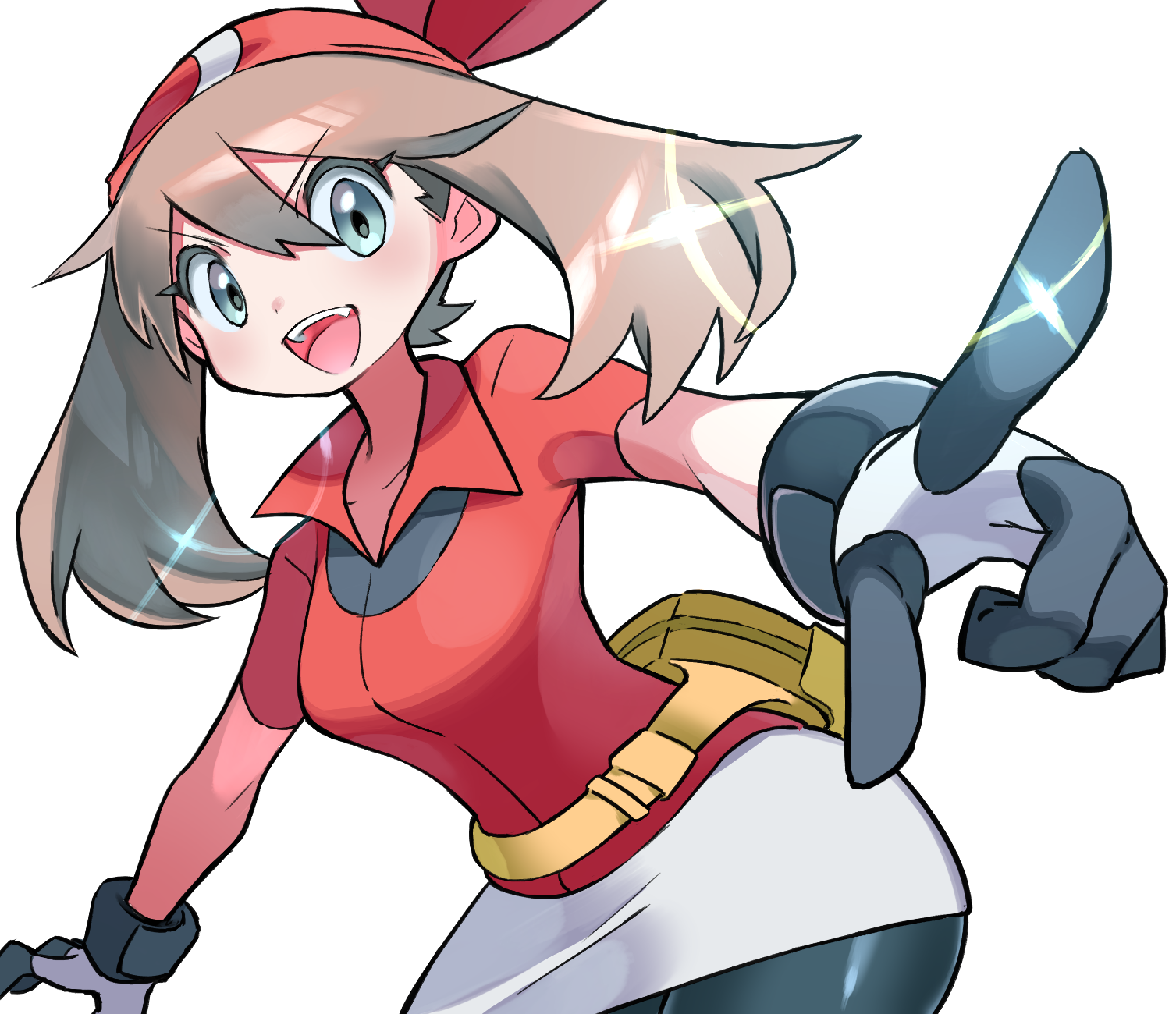 Safebooru - 1girl :d bangs bike shorts bike shorts under skirt breasts ...