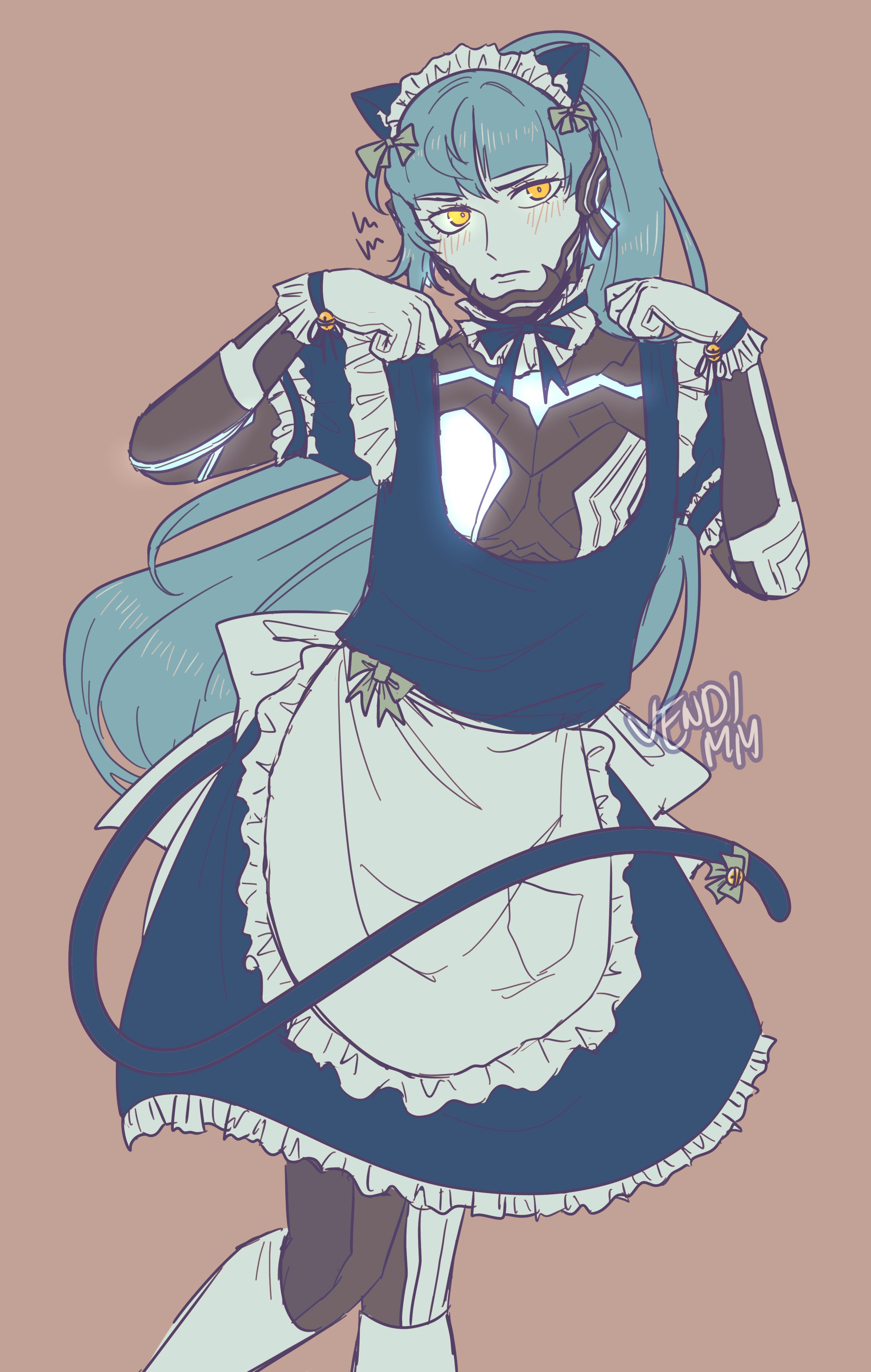 Safebooru - 1boy absurdres animal ears armor artist request bangs blush ...