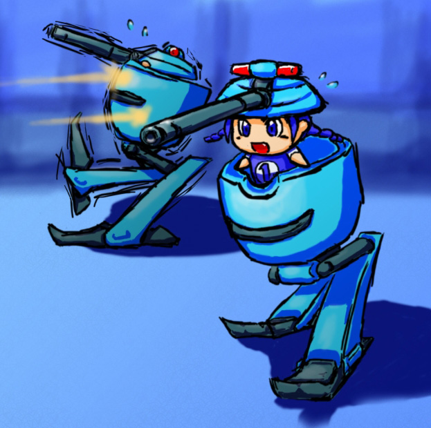 Safebooru - 2girls armored armored core mecha musume muscle tracer ...