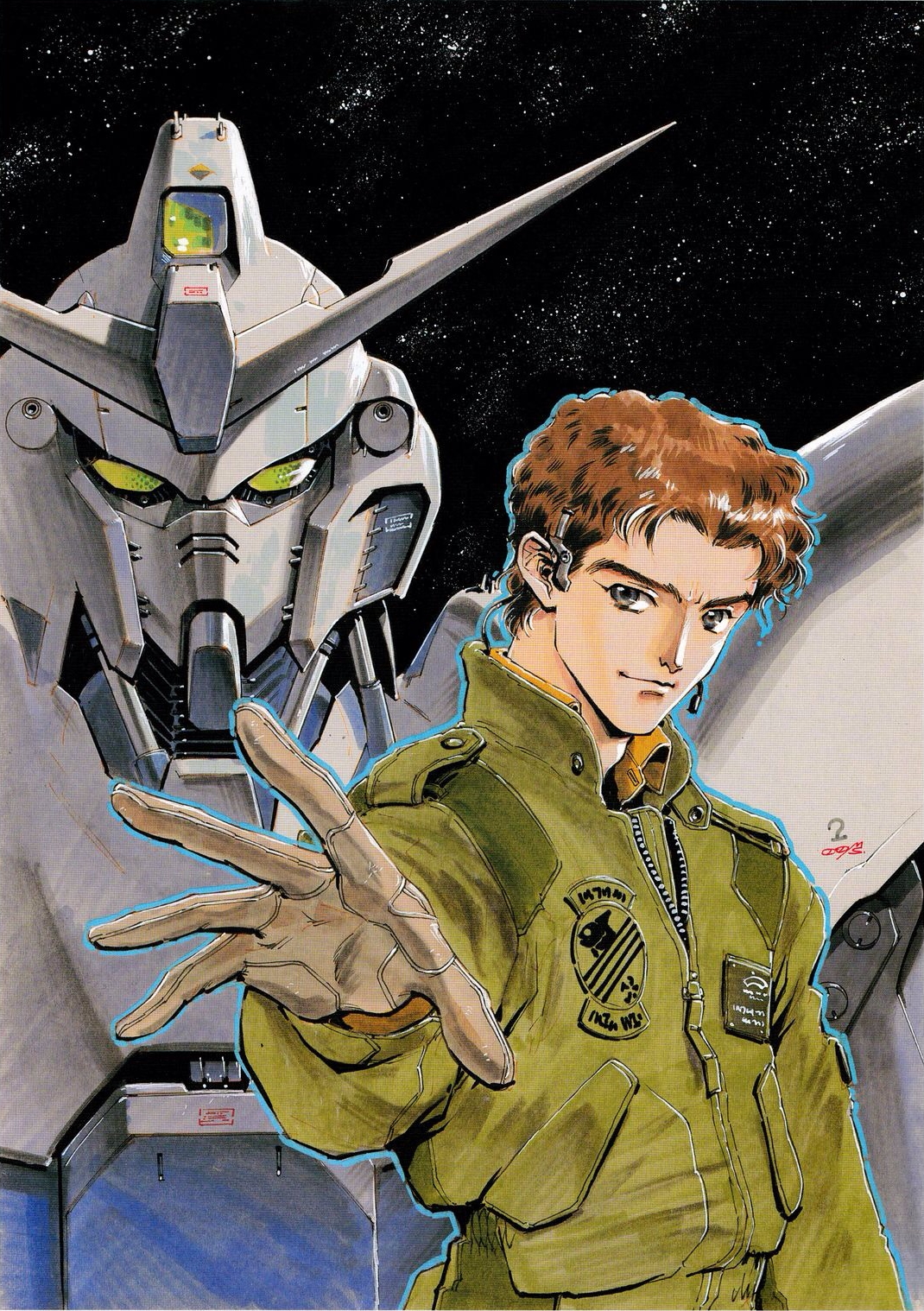 Safebooru - 1boy cover cover page g-saviour gundam gloves green eyes ...