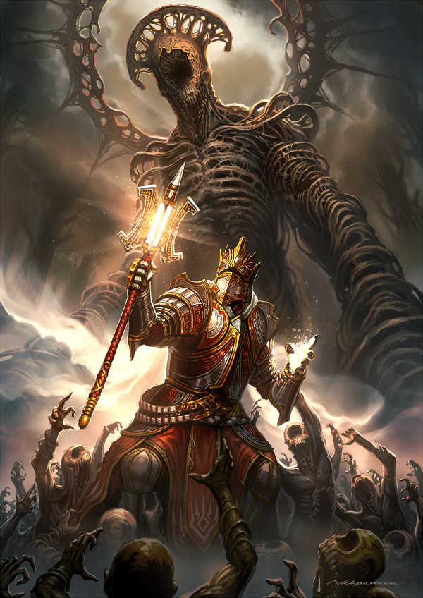 Safebooru - armor arms up artist name fantasy fighting stance gauntlets ...