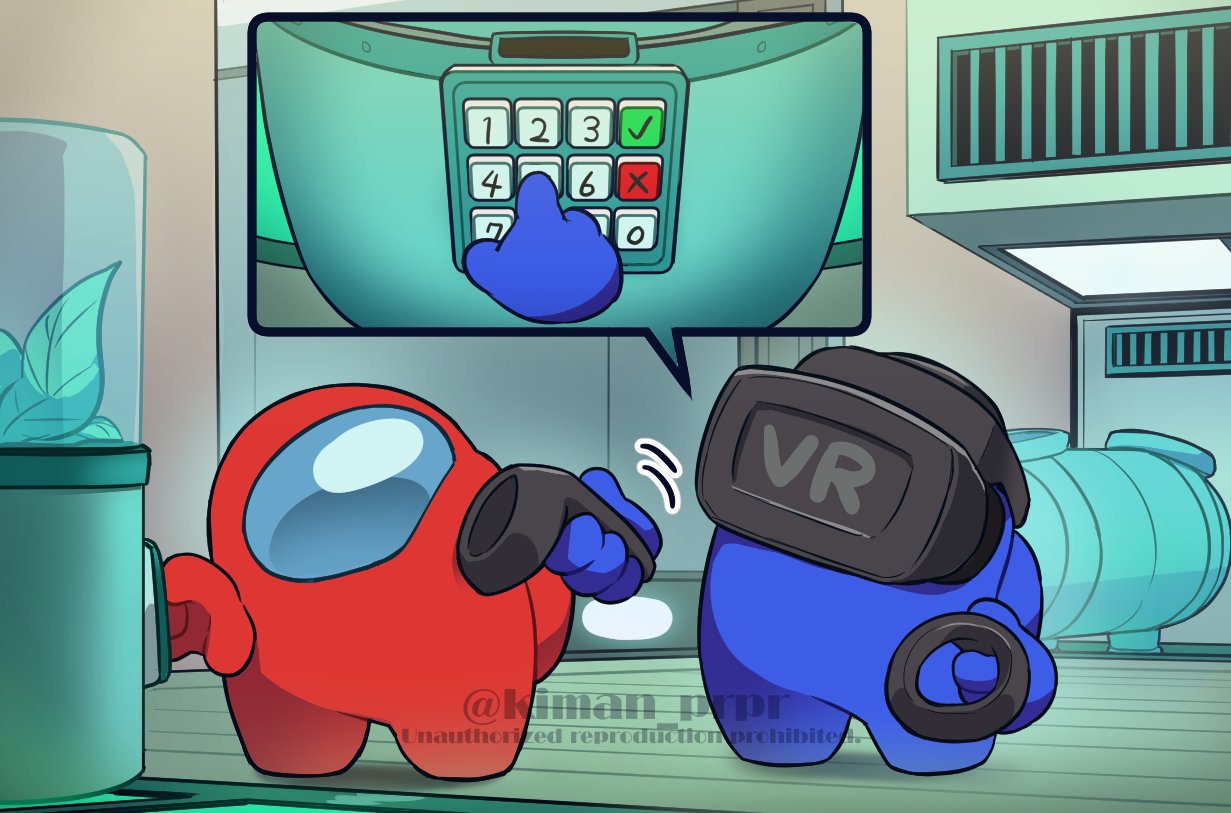 Safebooru - 2others ambiguous gender among us blue (among us) cheek ...