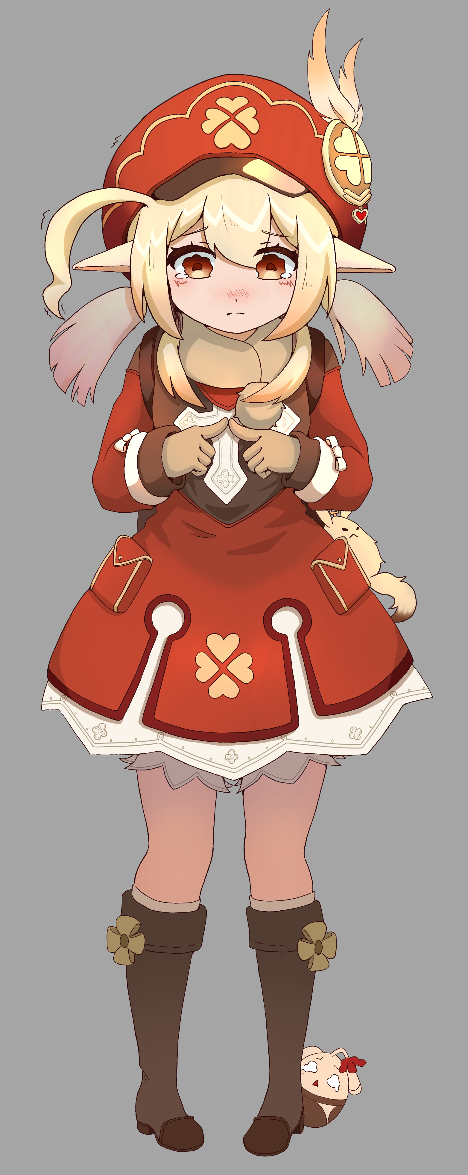 Safebooru - 1girl absurdres ahoge backpack bag bag charm bangs bloomers boots brown footwear ...