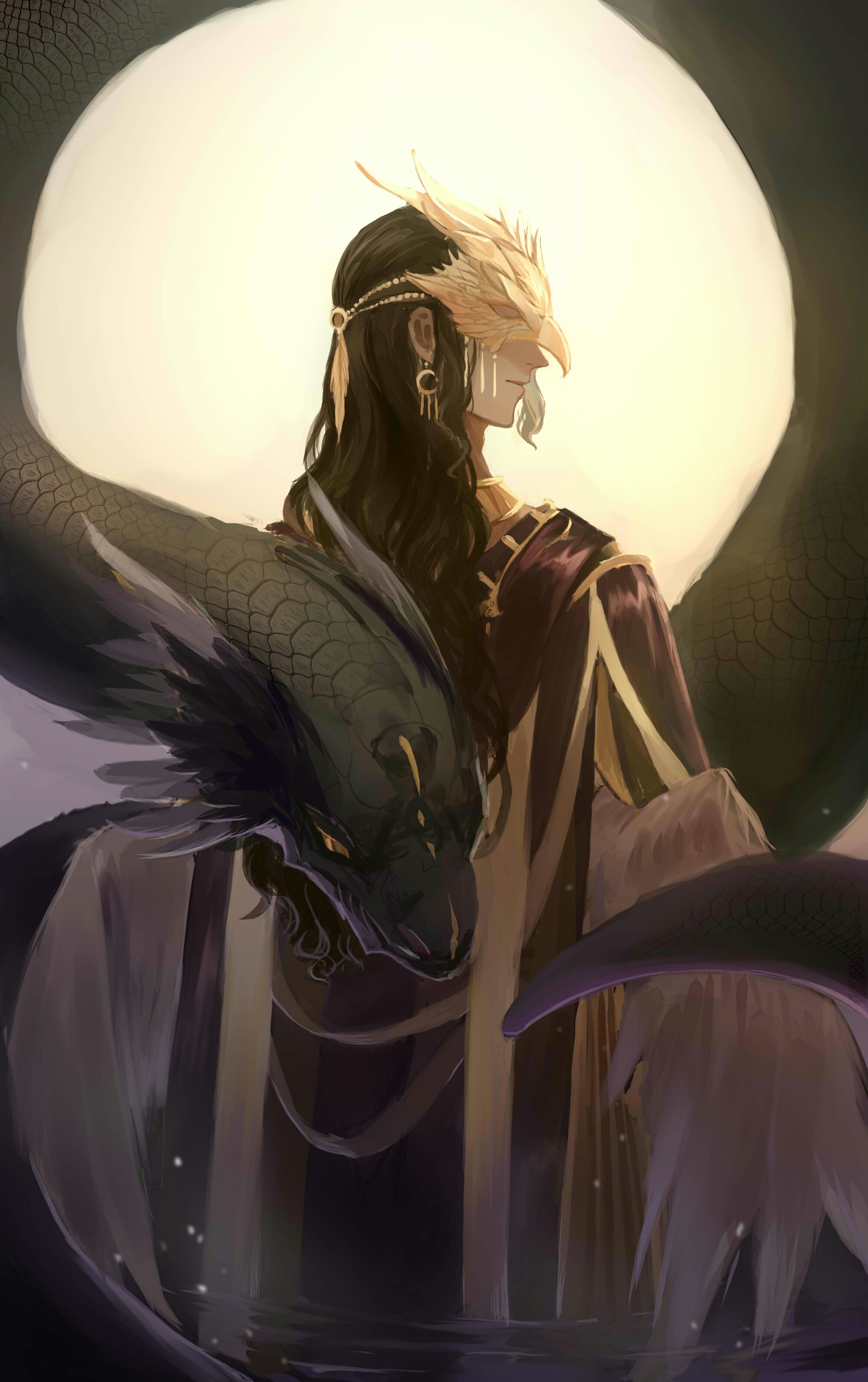 Safebooru - absurdres angel azik eggers black hair bohe6906 chinese commentary commentary ...