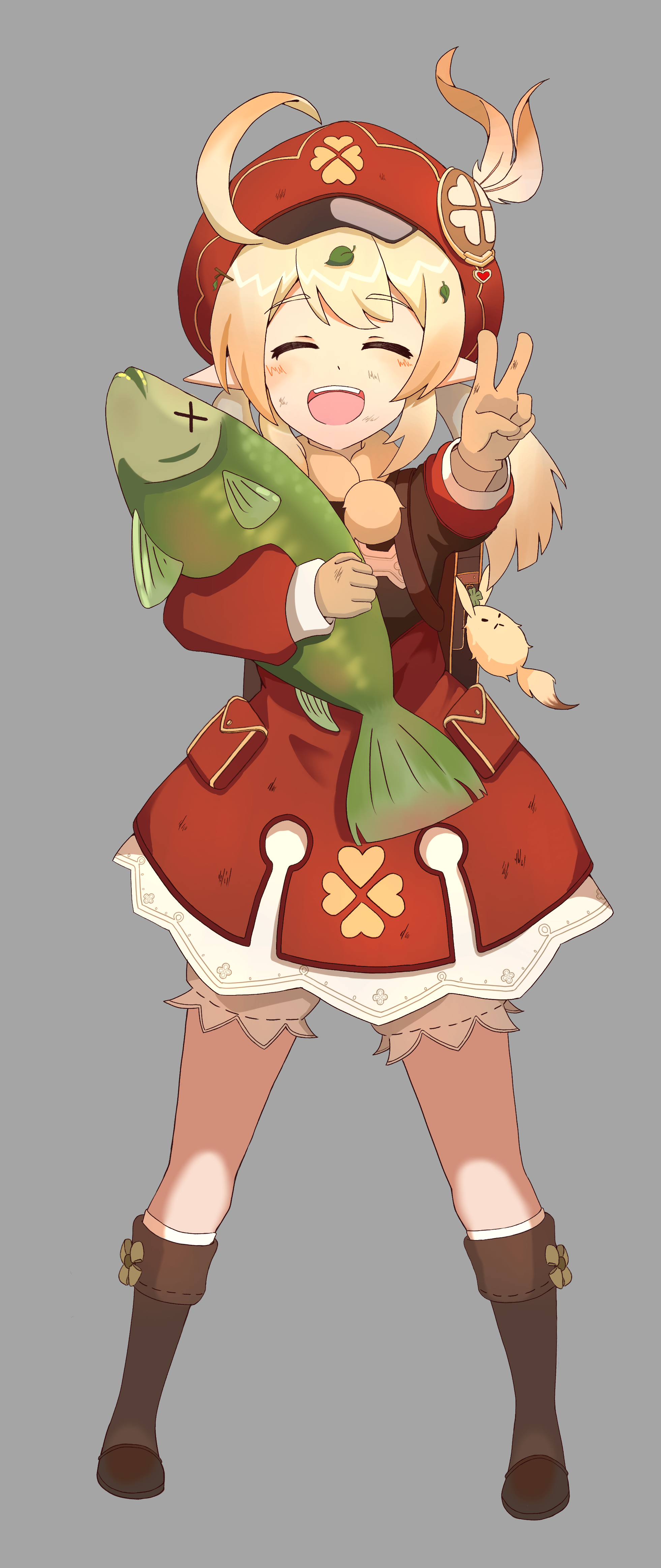 Safebooru - 1girl :d ^ ^ ^o^ absurdres ahoge backpack bag bag charm bangs bloomers boots brown ...