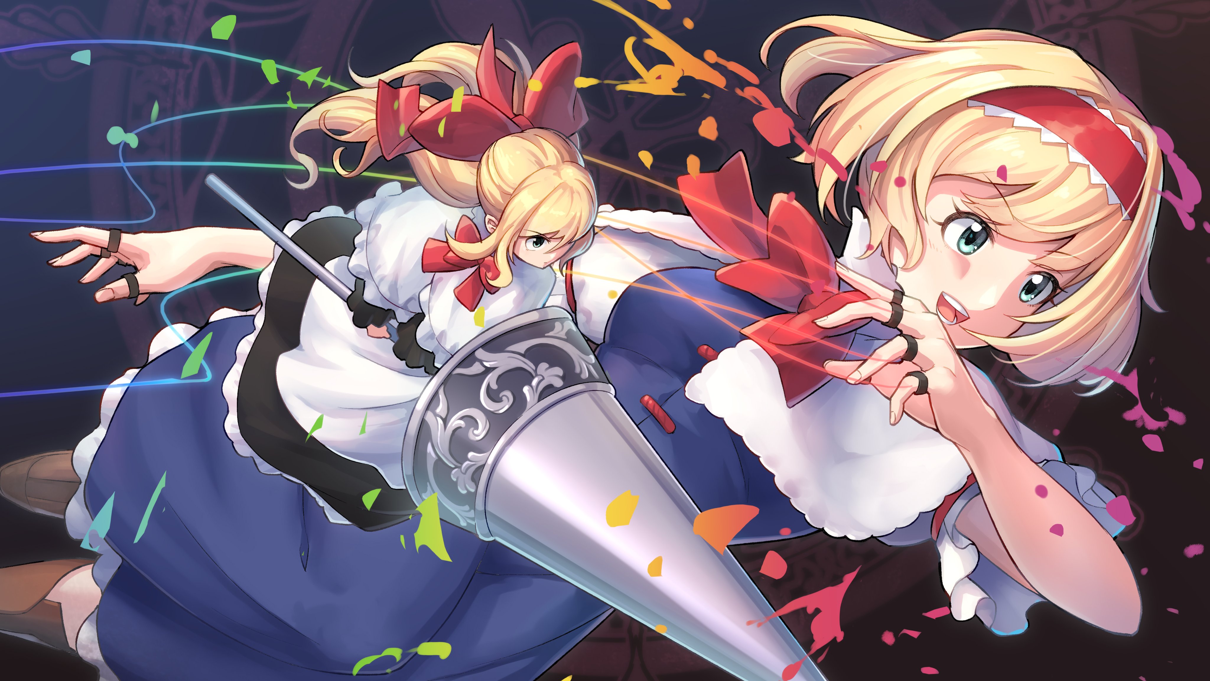 Safebooru - 1girl absurdres alice margatroid apron arukiru bangs black dress blonde hair blue ...