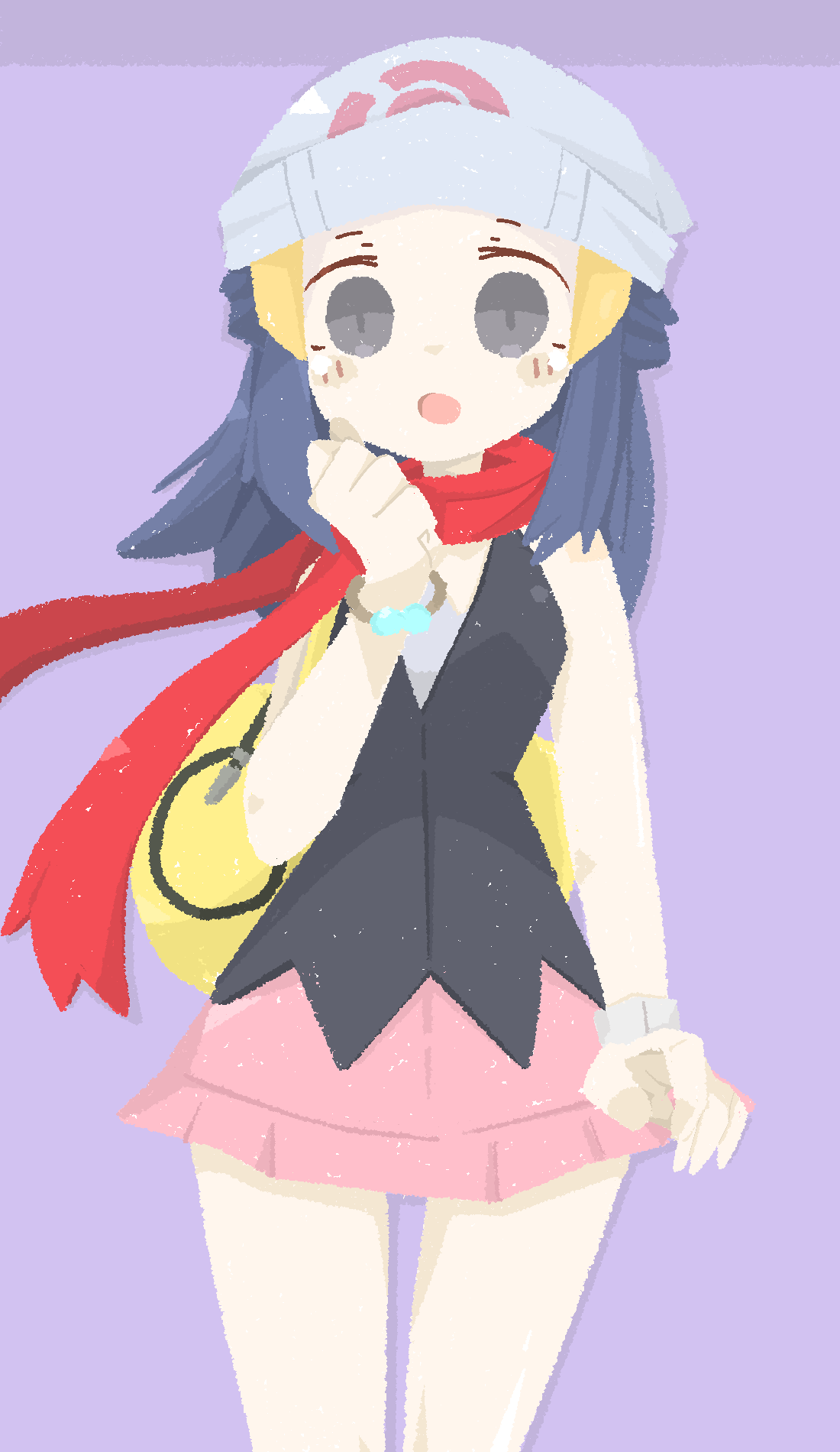 Safebooru - 1girl bag blue hair blush blush stickers bracelet grey eyes ...