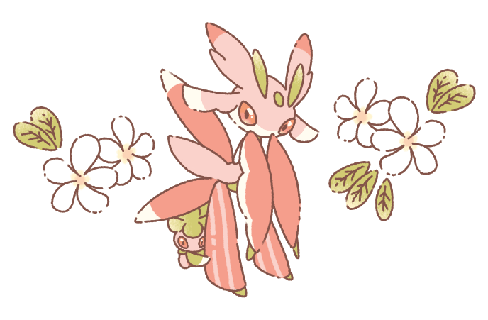 Safebooru - evolutionary line flower flower request fomantis full body ...