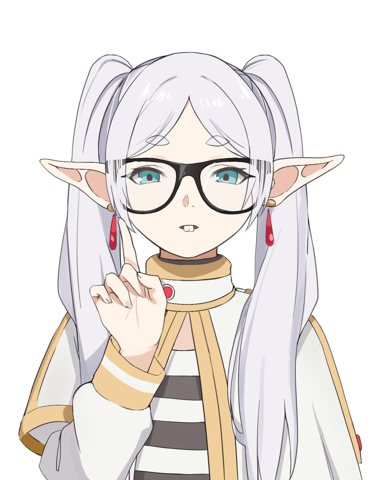 Safebooru - 1girl ackchyually (meme) black-framed eyewear blue eyes ...