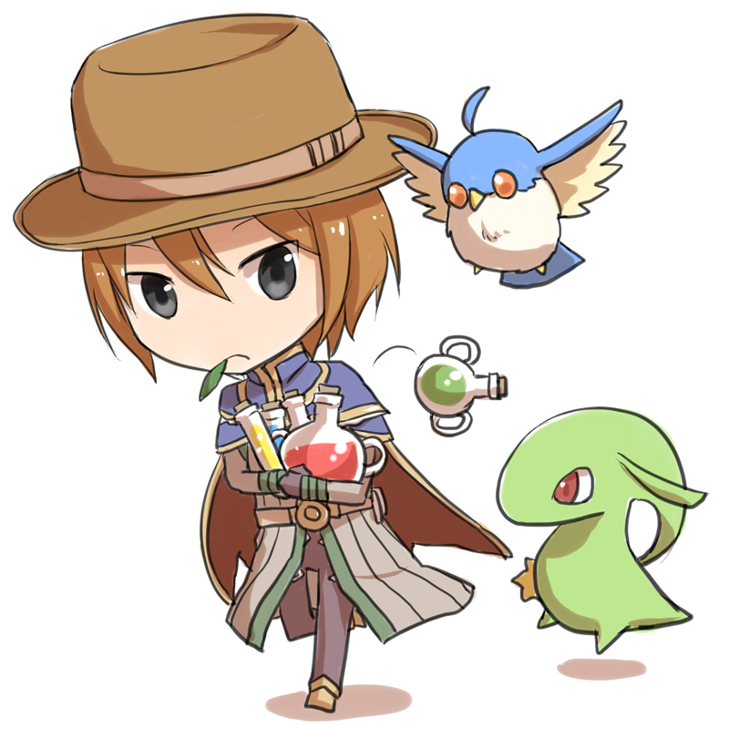 Safebooru - 1boy alchemist (ragnarok online) bangs bird black eyes blue ...