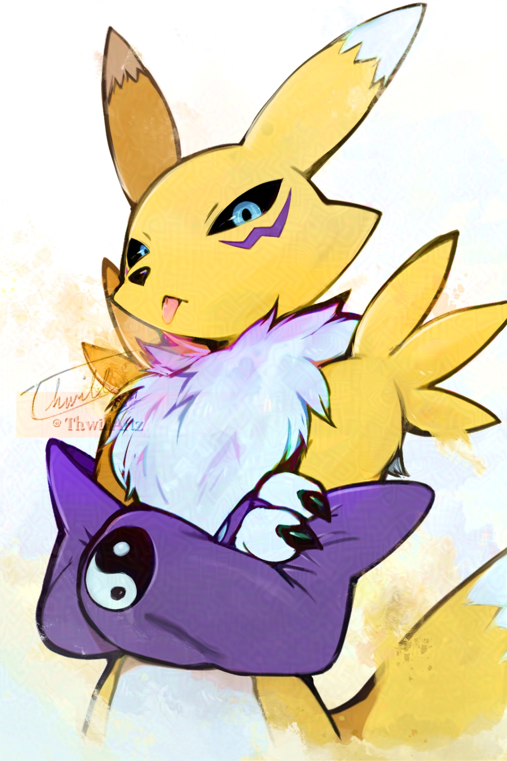 Safebooru - black sclera blue eyes body fur colored sclera crossed arms ...