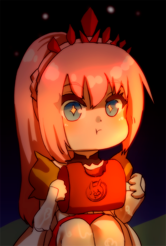 Safebooru - + + 1girl armor blue eyes boned meat chibi commentary ...