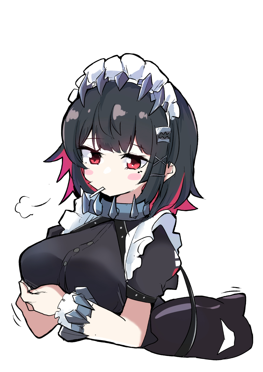 Safebooru - 1girl arms under breasts bangboo (zenless zone zero) black hair blunt bangs breasts ...