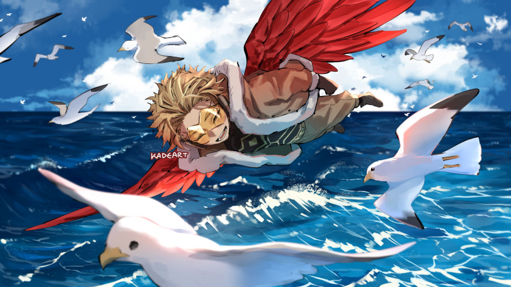 Safebooru - 1boy artist name bird blonde hair boku no hero academia ...