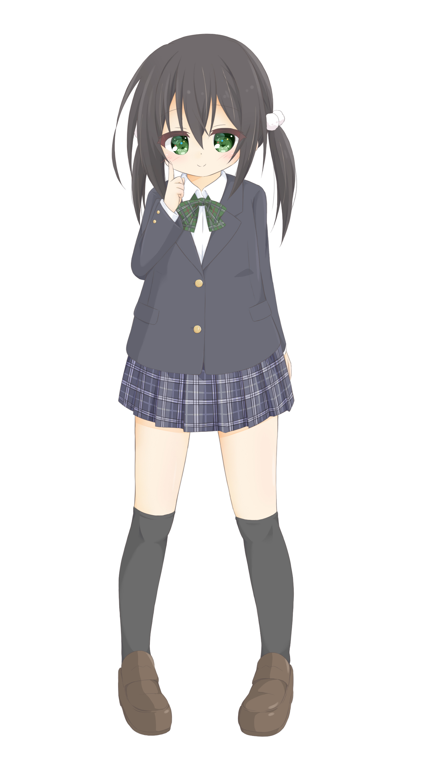 Safebooru - 1girl absurdres bangs black hair black jacket black legwear black skirt blazer blush ...