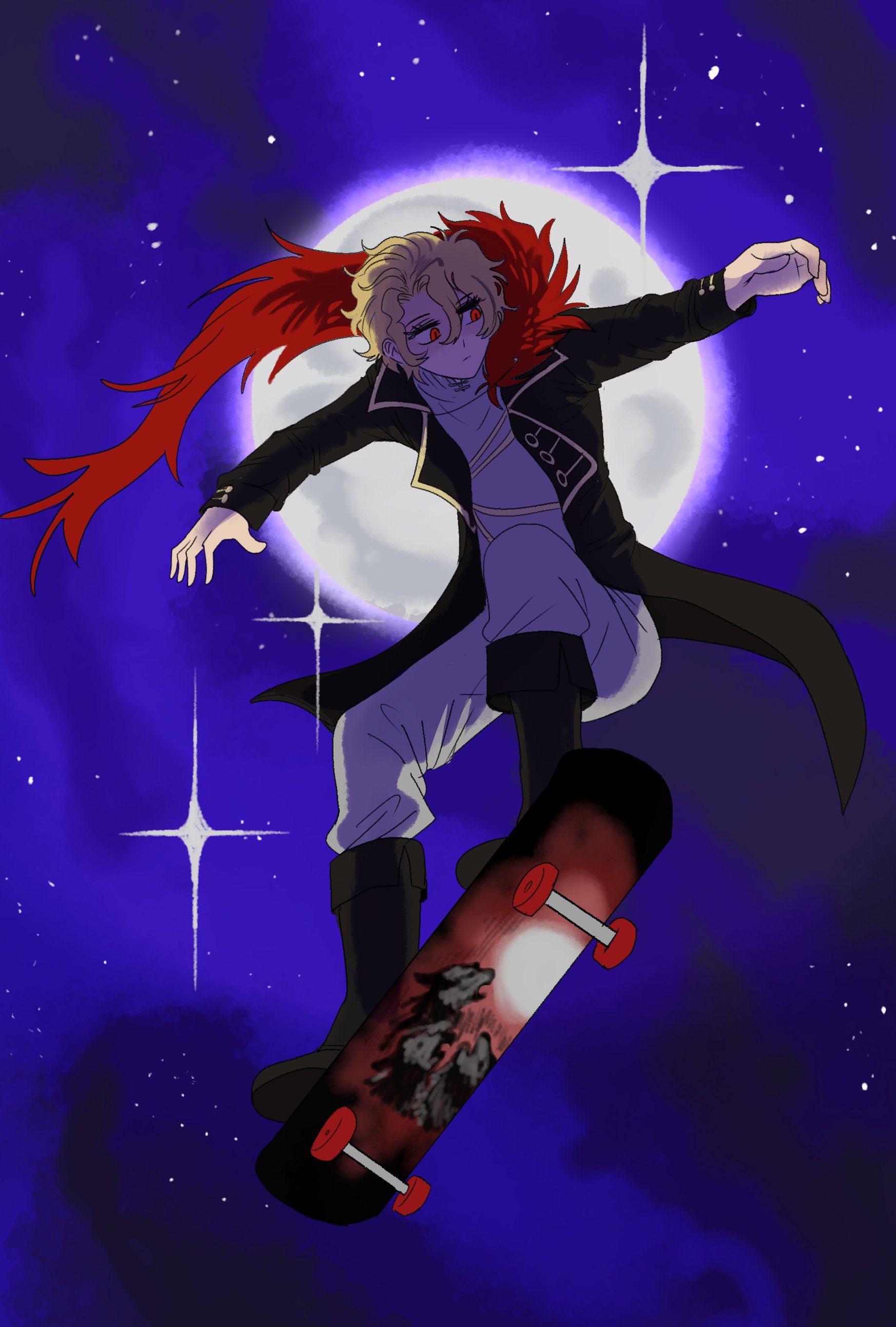 Safebooru - 1girl absurdres black boots black coat blonde hair boots ...