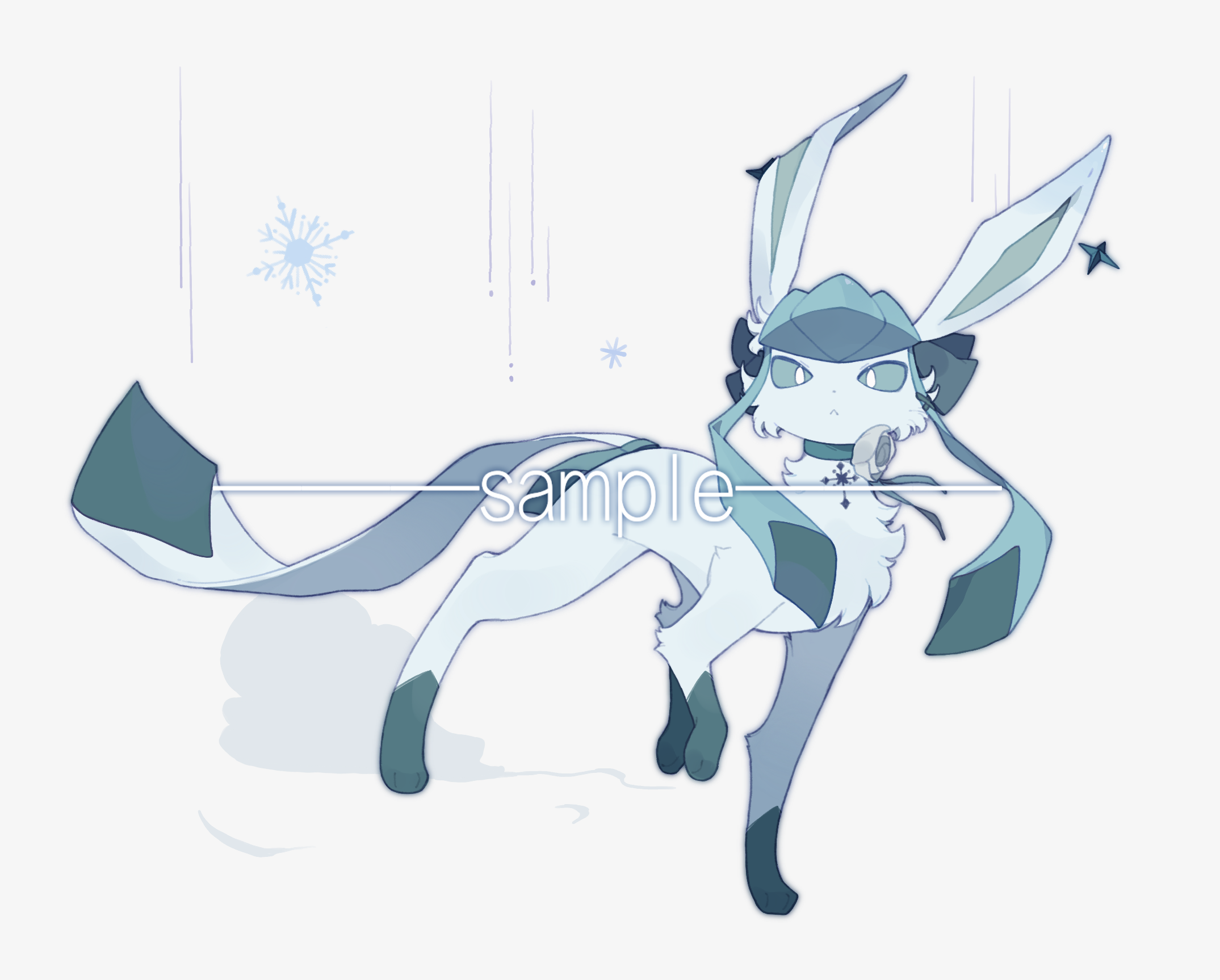 Safebooru - animal focus aqua choker aqua sclera chinese commentary ...