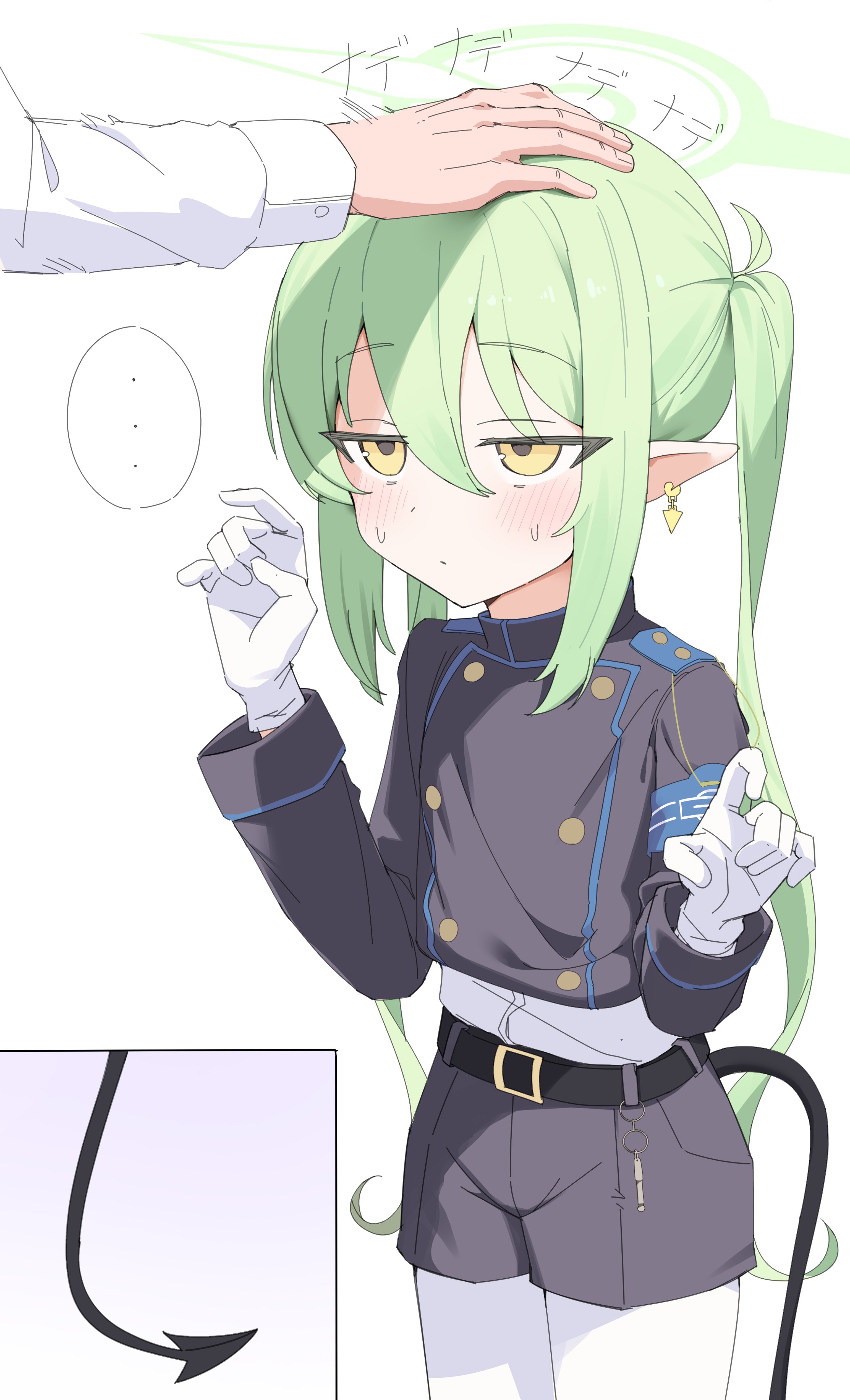 Safebooru - ... 1girl absurdres blue archive demon tail gloves green ...