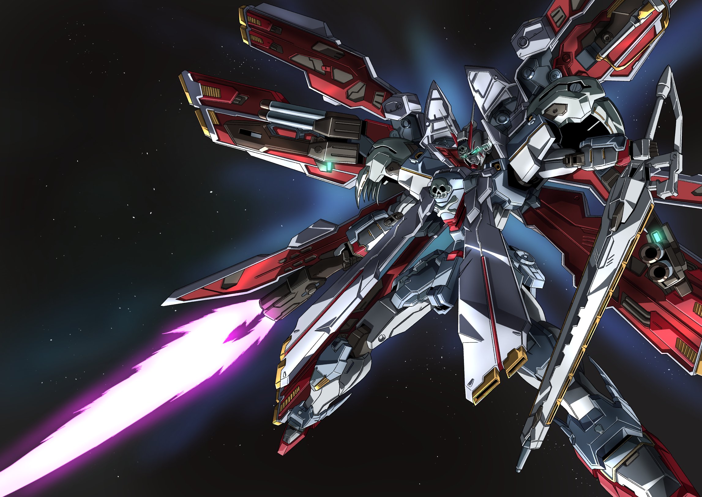 Safebooru - beam saber blue eyes crossbone gundam crossbone gundam ...