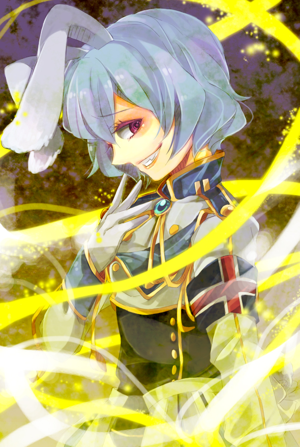 Safebooru - armband bad id blue hair bunny ears grin hoe satsuki rabbit ...