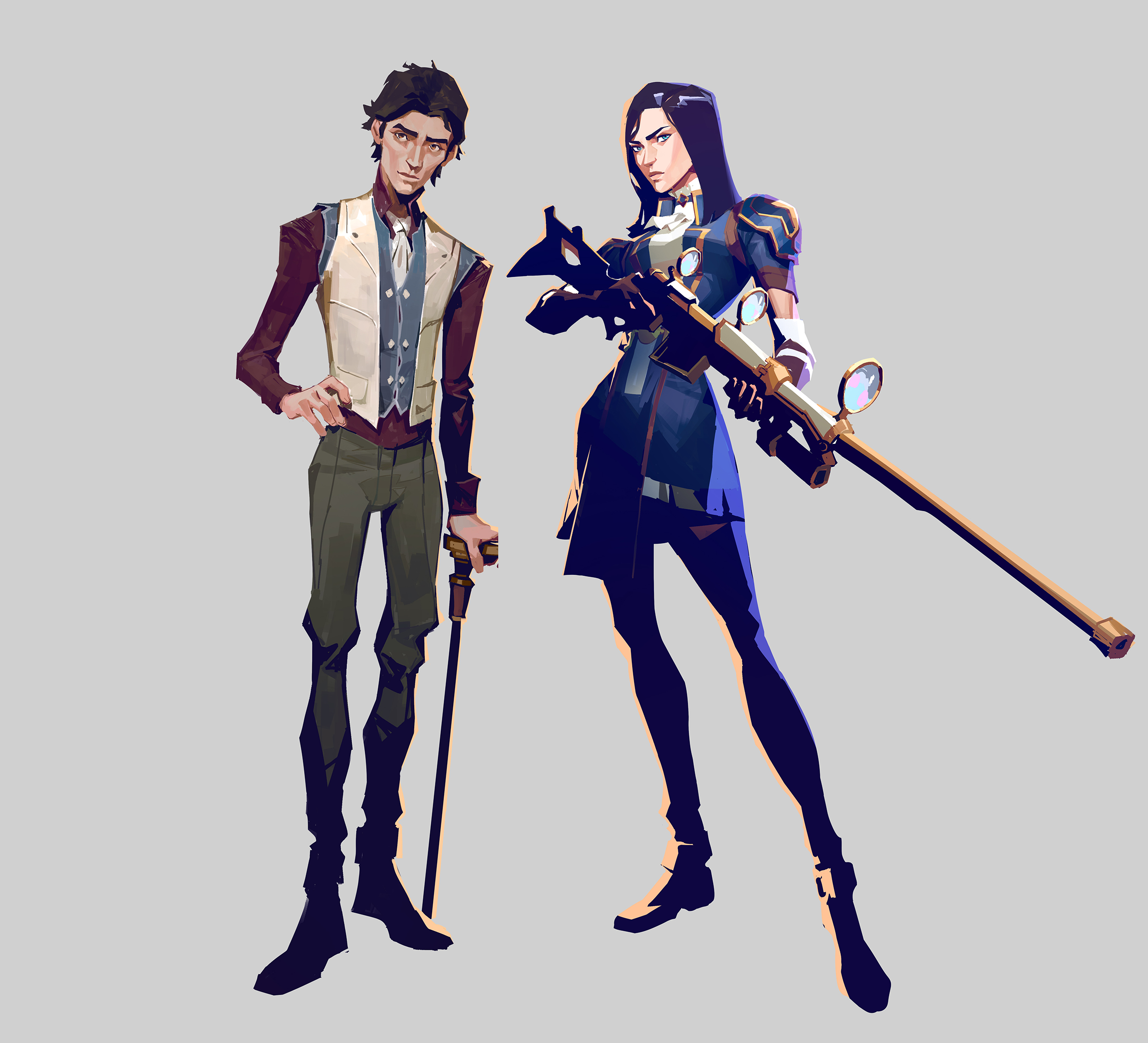 Safebooru - 1boy 1girl arcane: league of legends armor ascot bangs ...