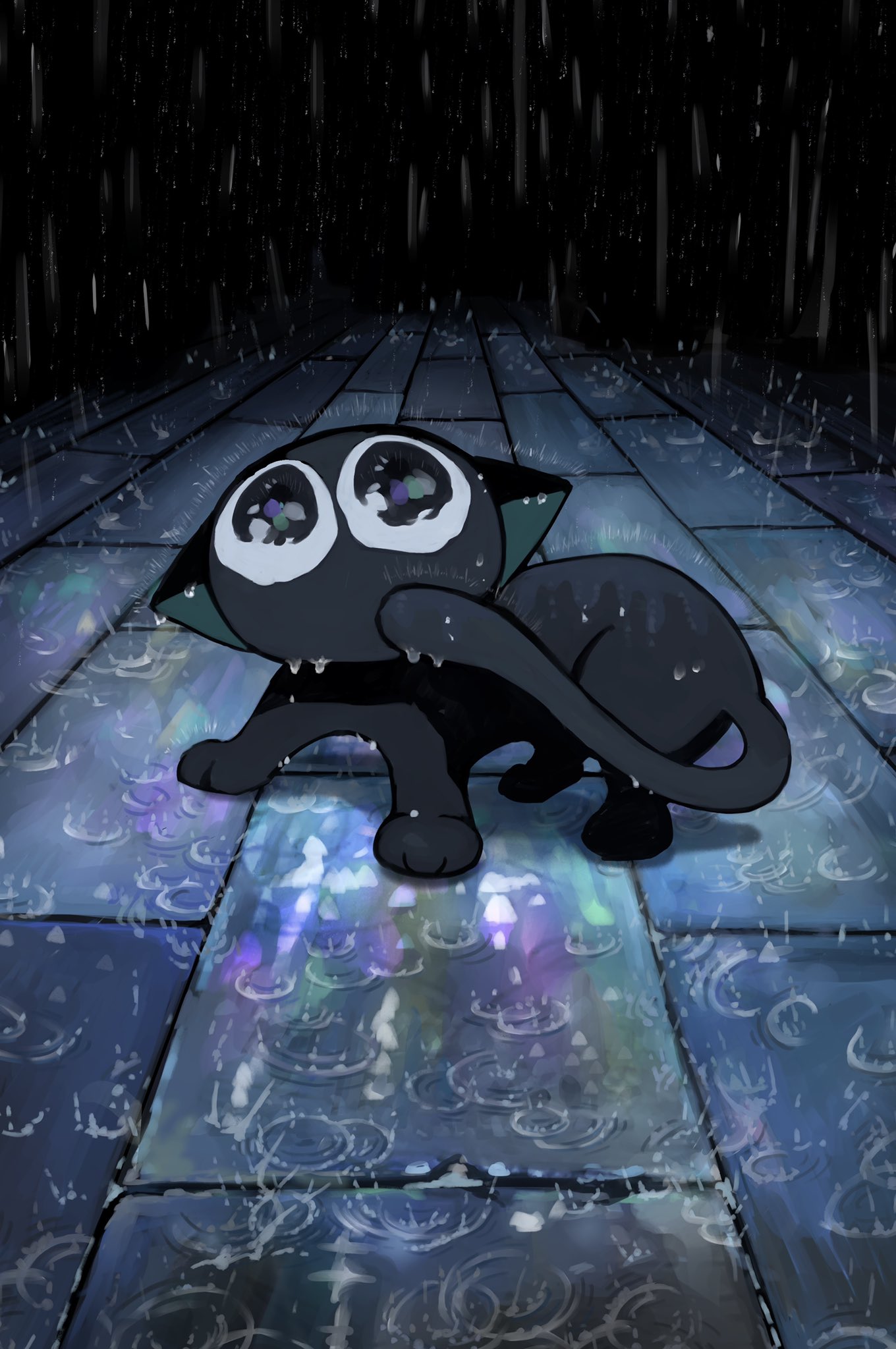 Safebooru - 1boy animal black cat cat highres luoxiaohei no humans ...