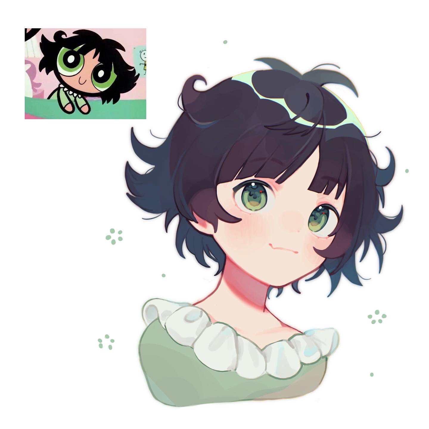 Safebooru - 1girl bangs black hair blush buttercup (ppg) buttercup ...