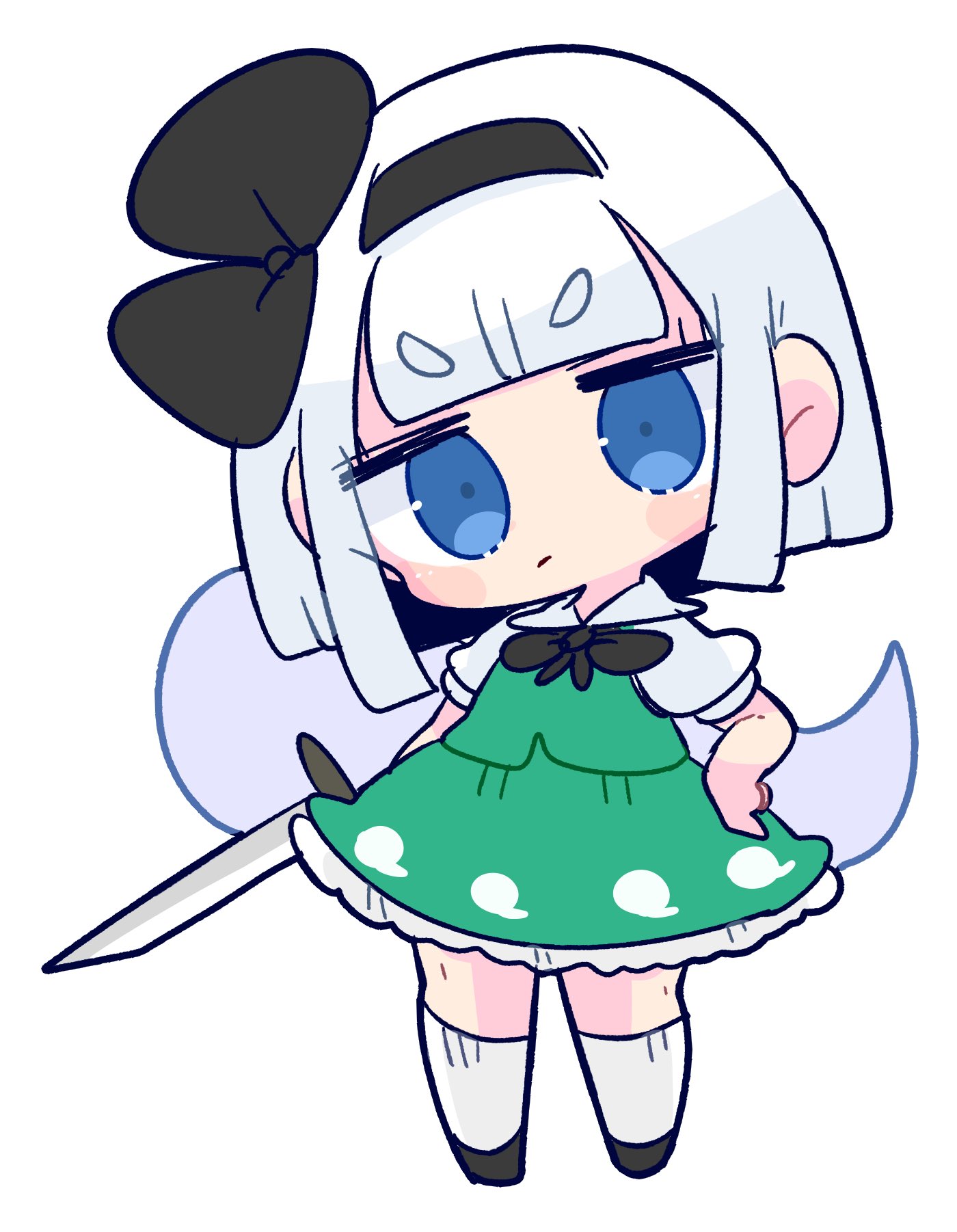 Safebooru - 1girl black bow black footwear black hairband black neckwear black ribbon blue eyes ...