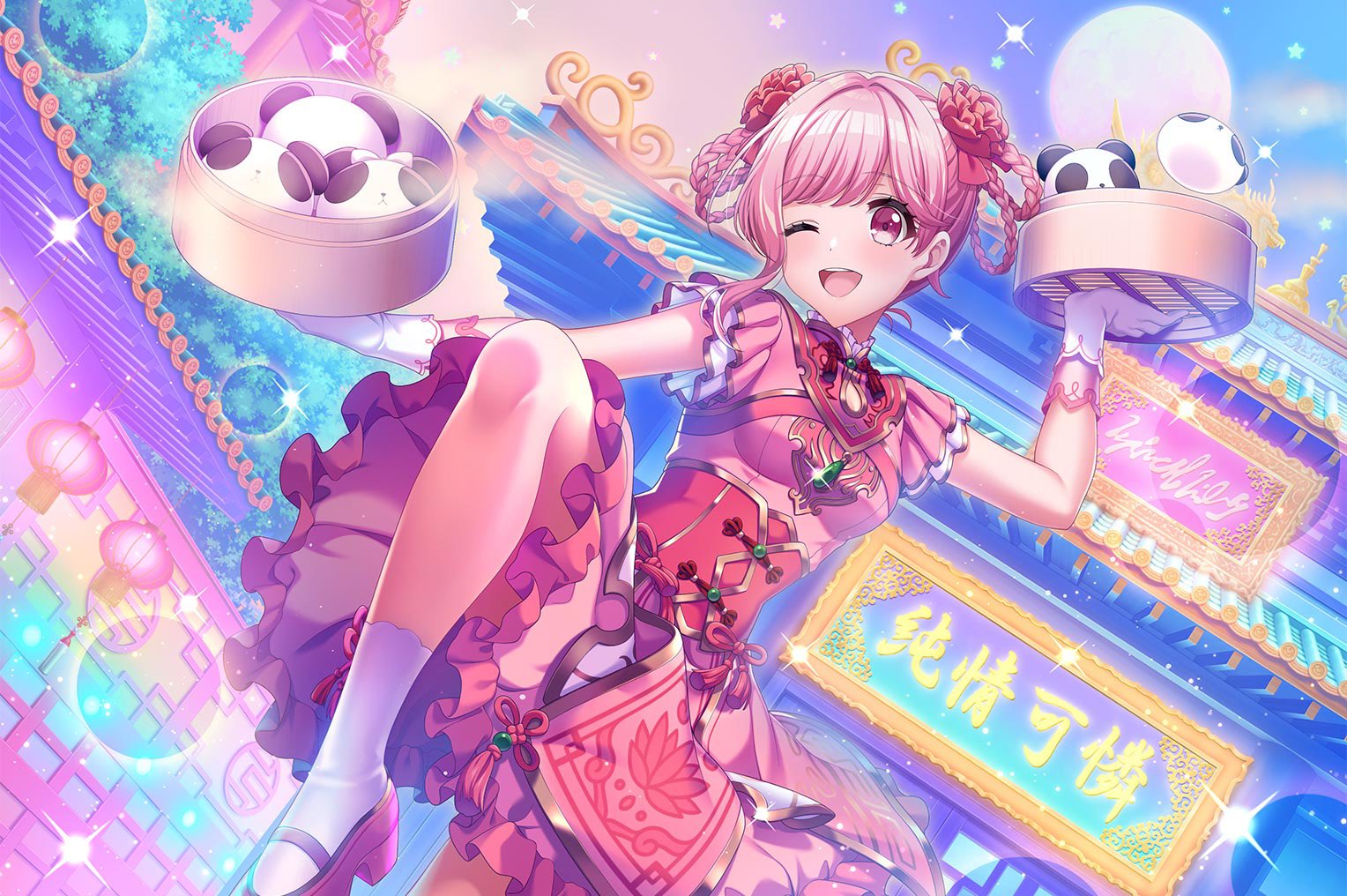 Safebooru - blush brown eyes brown hair d4dj dress sakurada miyu short hair smile wink | 3779555