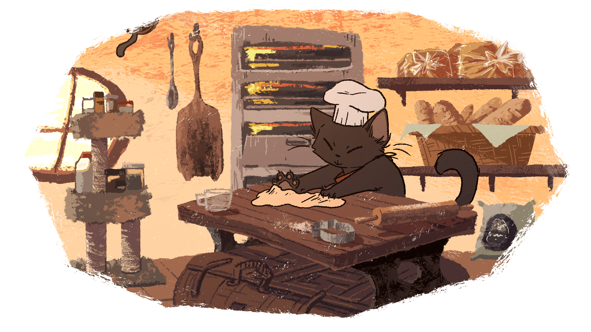 Safebooru - ^ ^ animal animal focus animated animated gif bag baguette ...