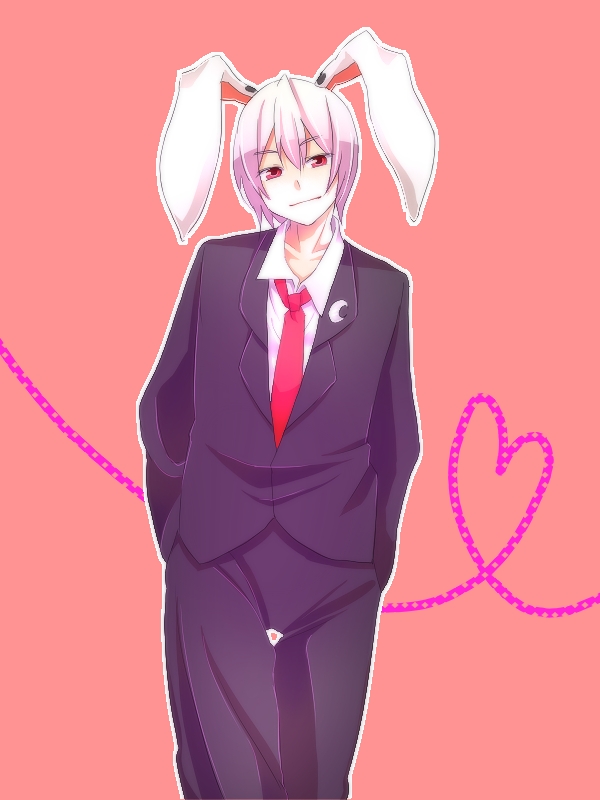 Safebooru - blazer bunny ears formal genderswap hands in pockets heart ...