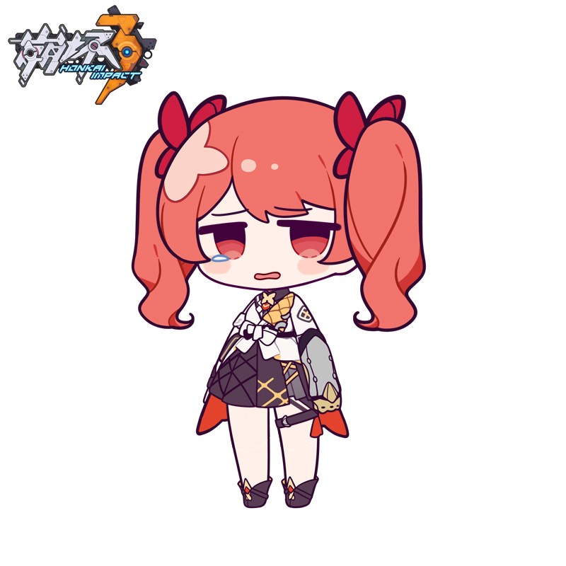 Safebooru - 1girl :o bandages bangs black skirt blush stickers chibi ...
