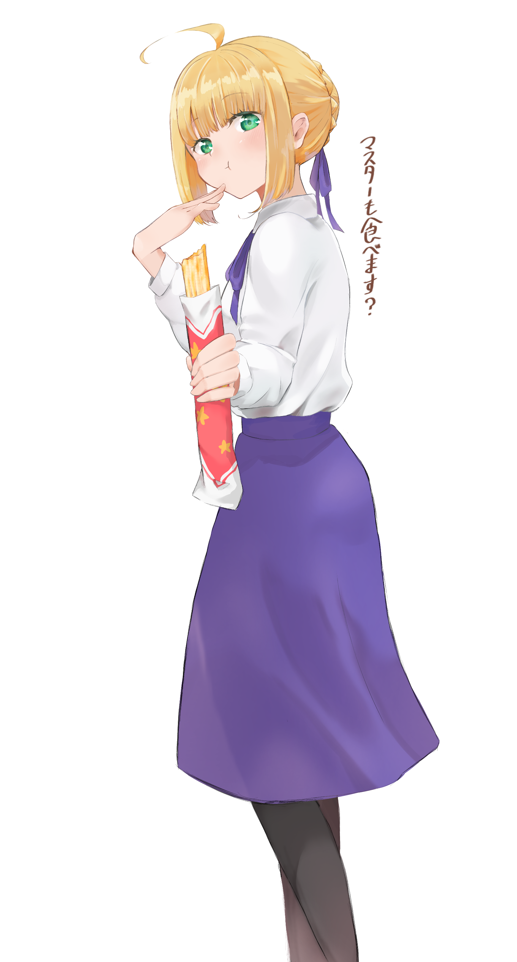 Safebooru - 1girl ahoge aqua eyes artoria pendragon (all) bangs blonde hair blue ribbon blue ...