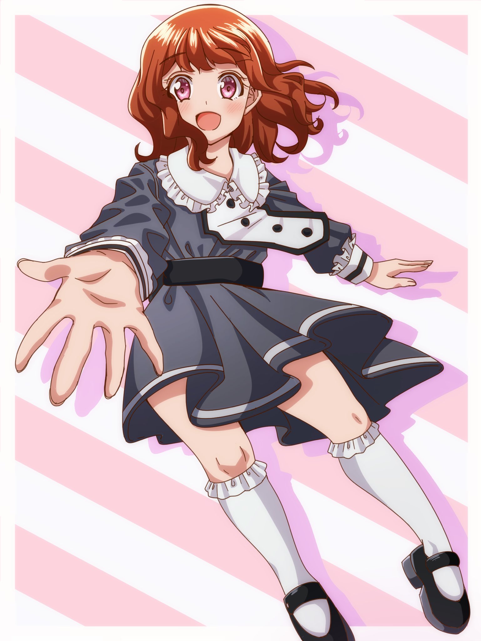 Safebooru - 1girl :d =3 atachi mimi beckoning blush buttons collar ...