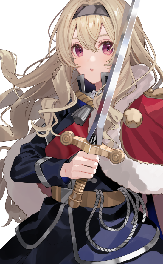 Safebooru - 1girl aiguillette belt belt buckle black hairband black jacket black skirt blonde ...