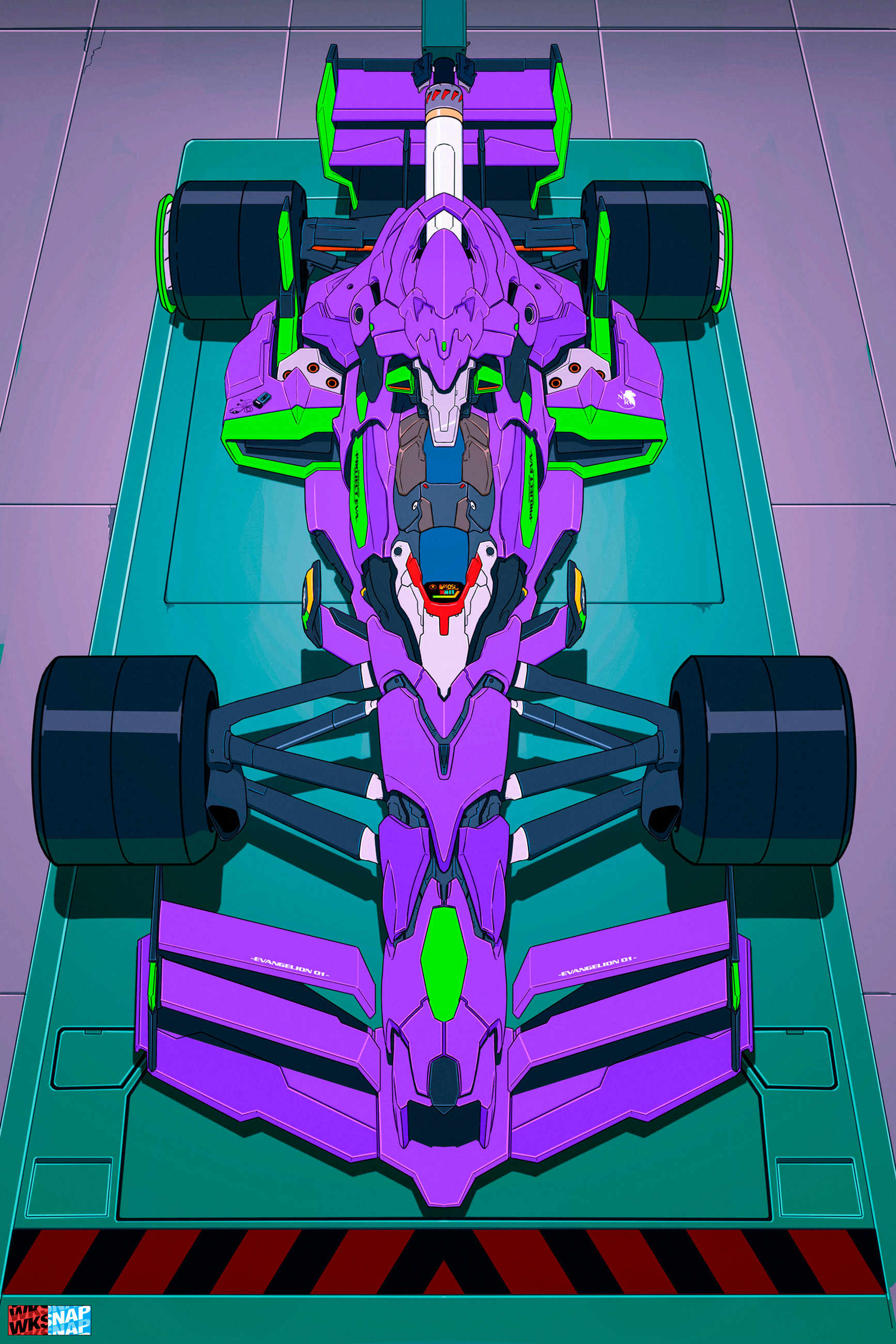 Safebooru - absurdres artist logo car english commentary eva 01 from ...