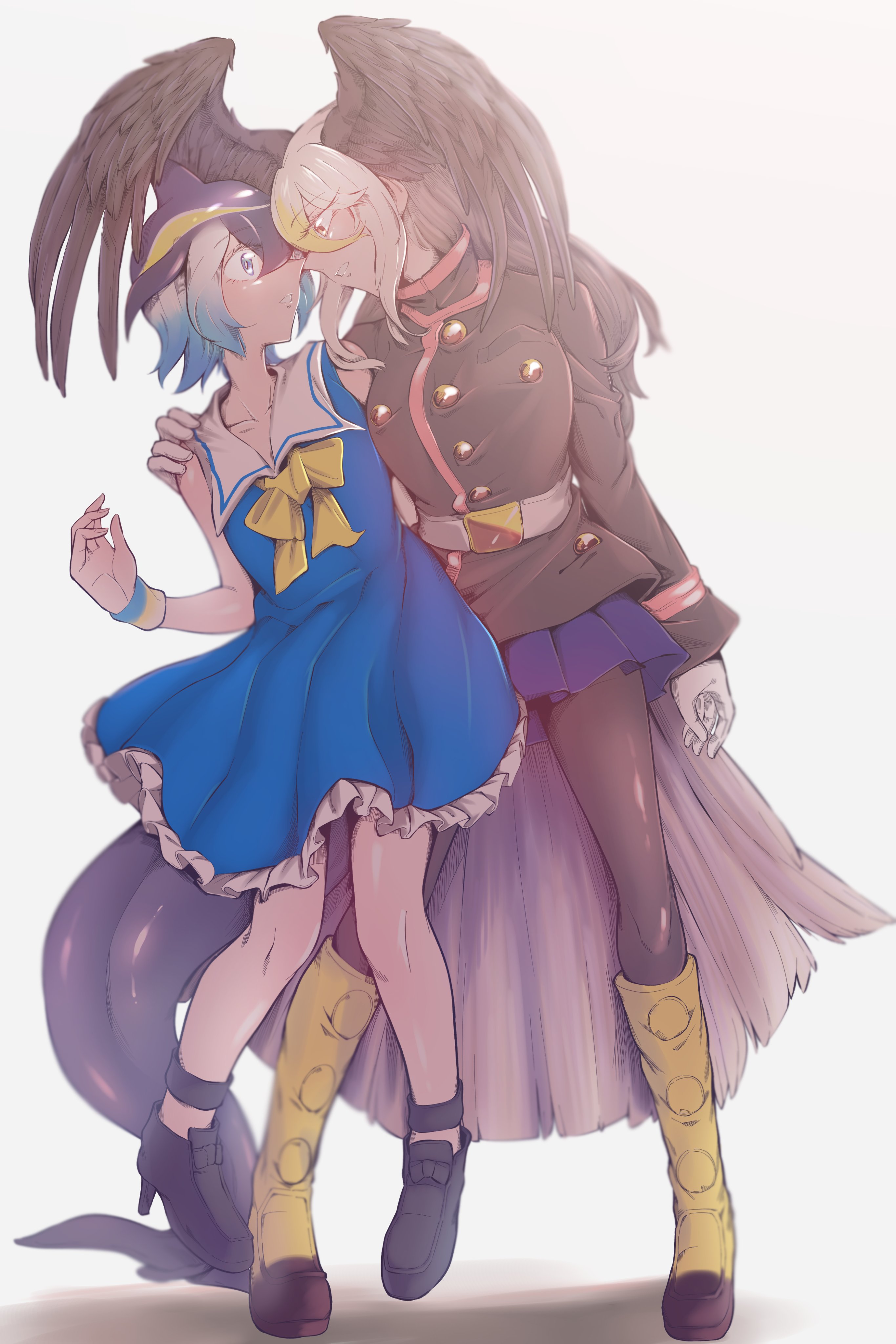 Safebooru - 2girls absurdres bald eagle (kemono friends) bird girl bird ...