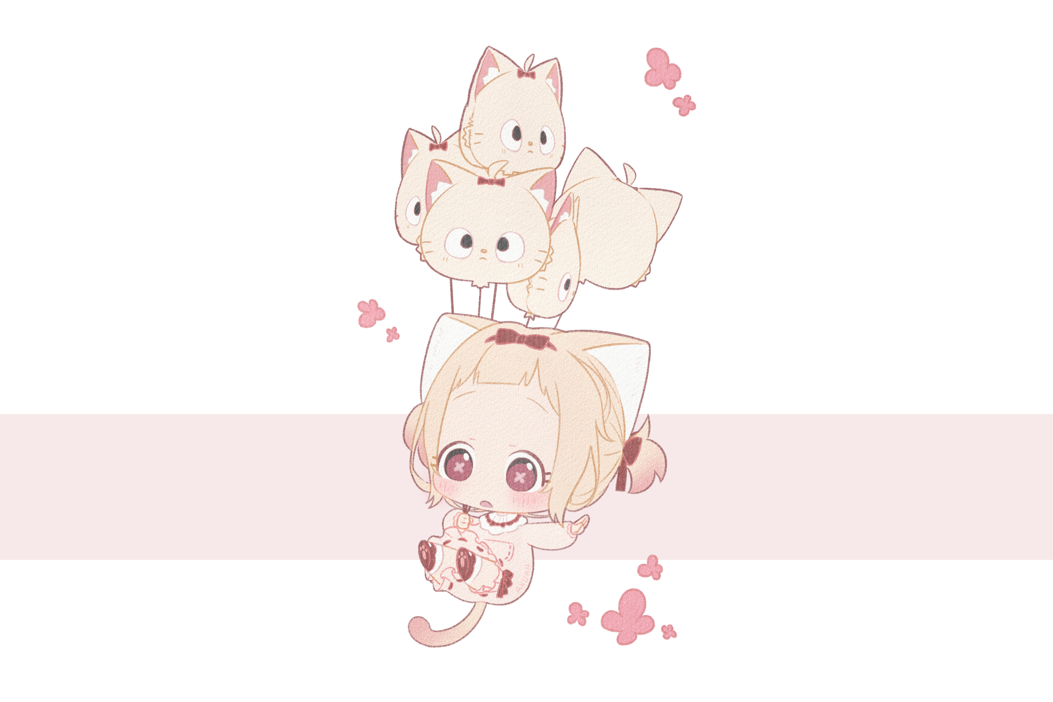 Safebooru - 1girl a xuan233 absurdres ahoge amai hiyo animal ear fluff animal ears balloon bangs ...