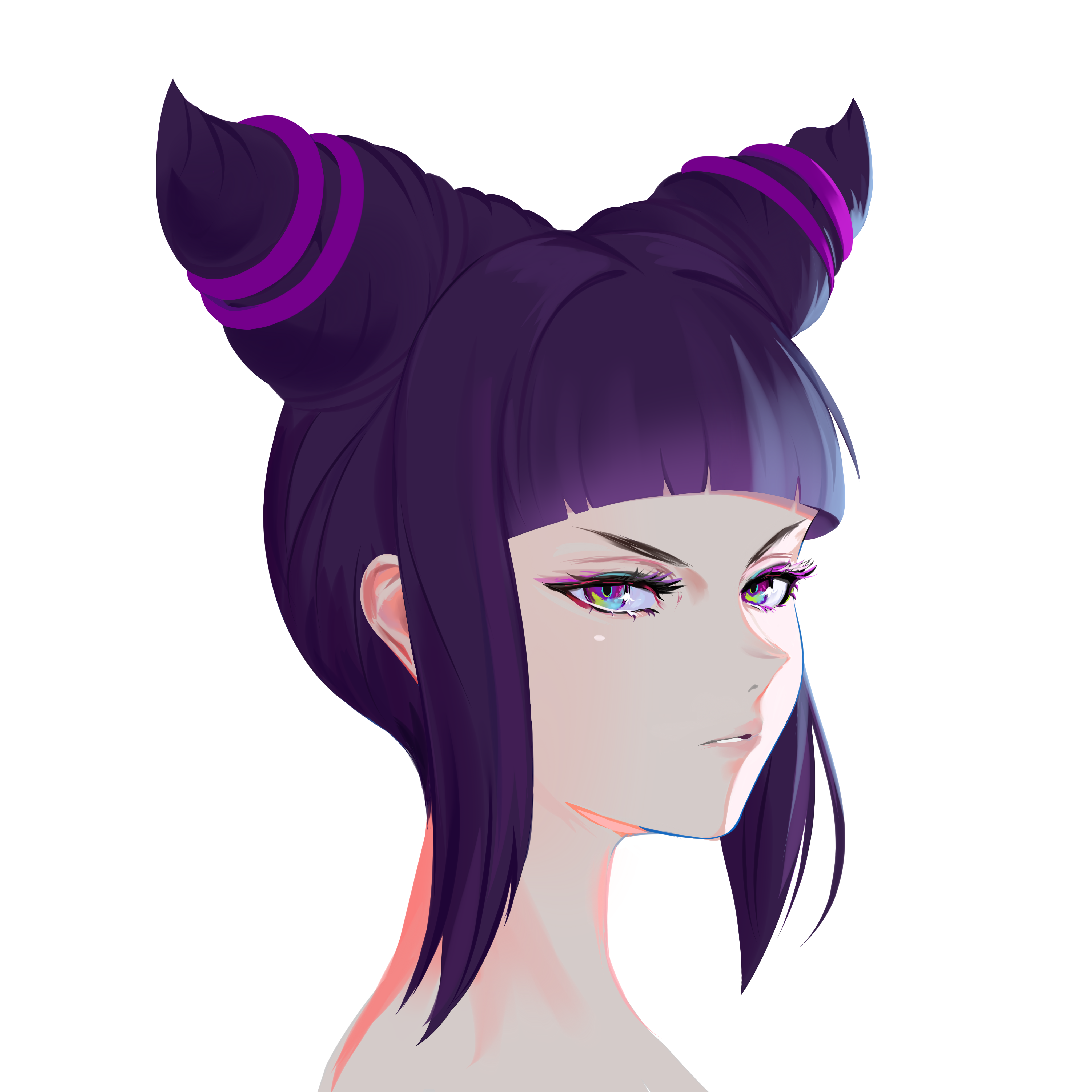 Safebooru - 1girl capcom drill hair eyelashes female han juri headshot ...