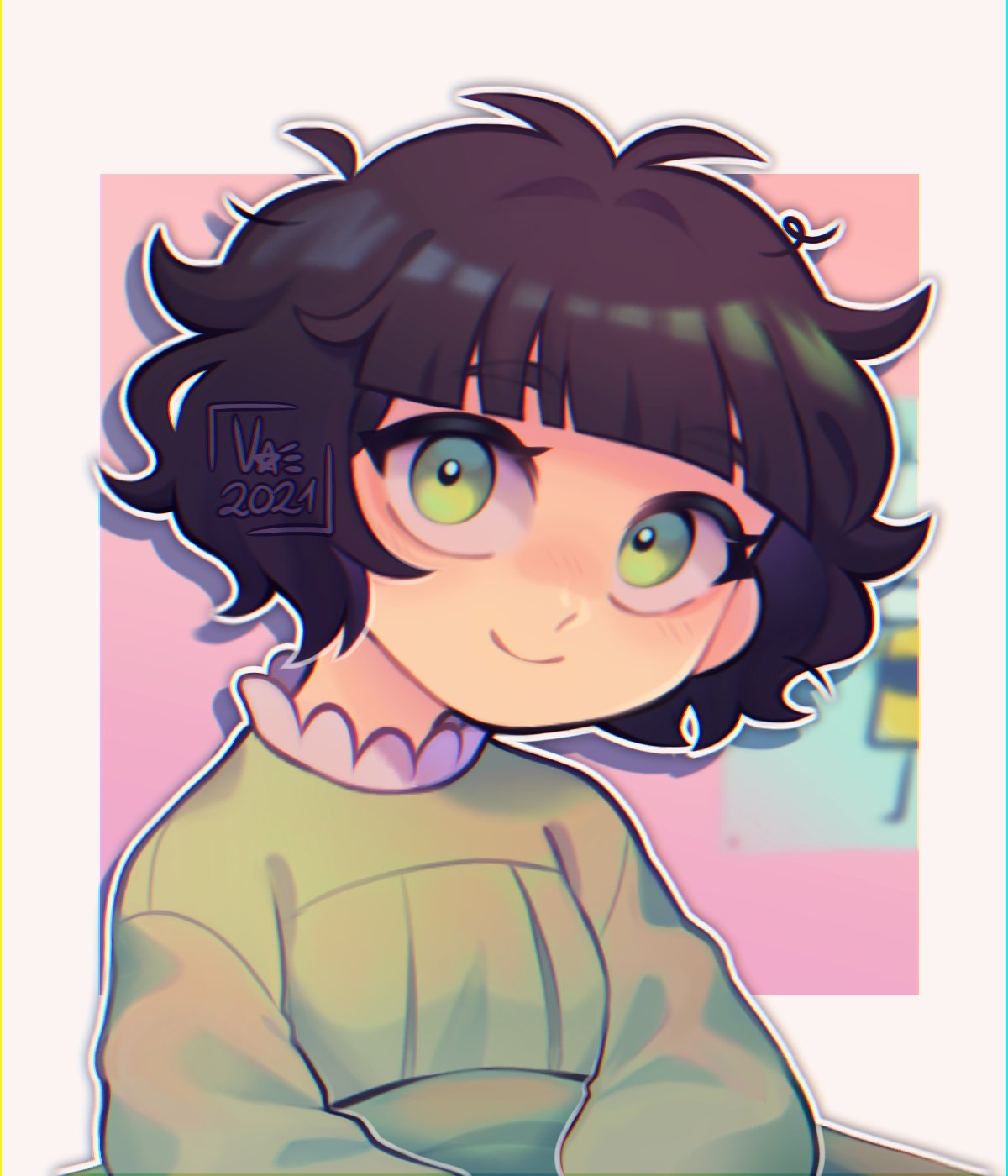 Safebooru - 1girl bangs black hair blunt bangs buttercup (ppg ...